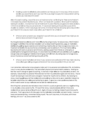 DF Week 4 PSY 110 - discussion form week 4 - Creating a system to ...