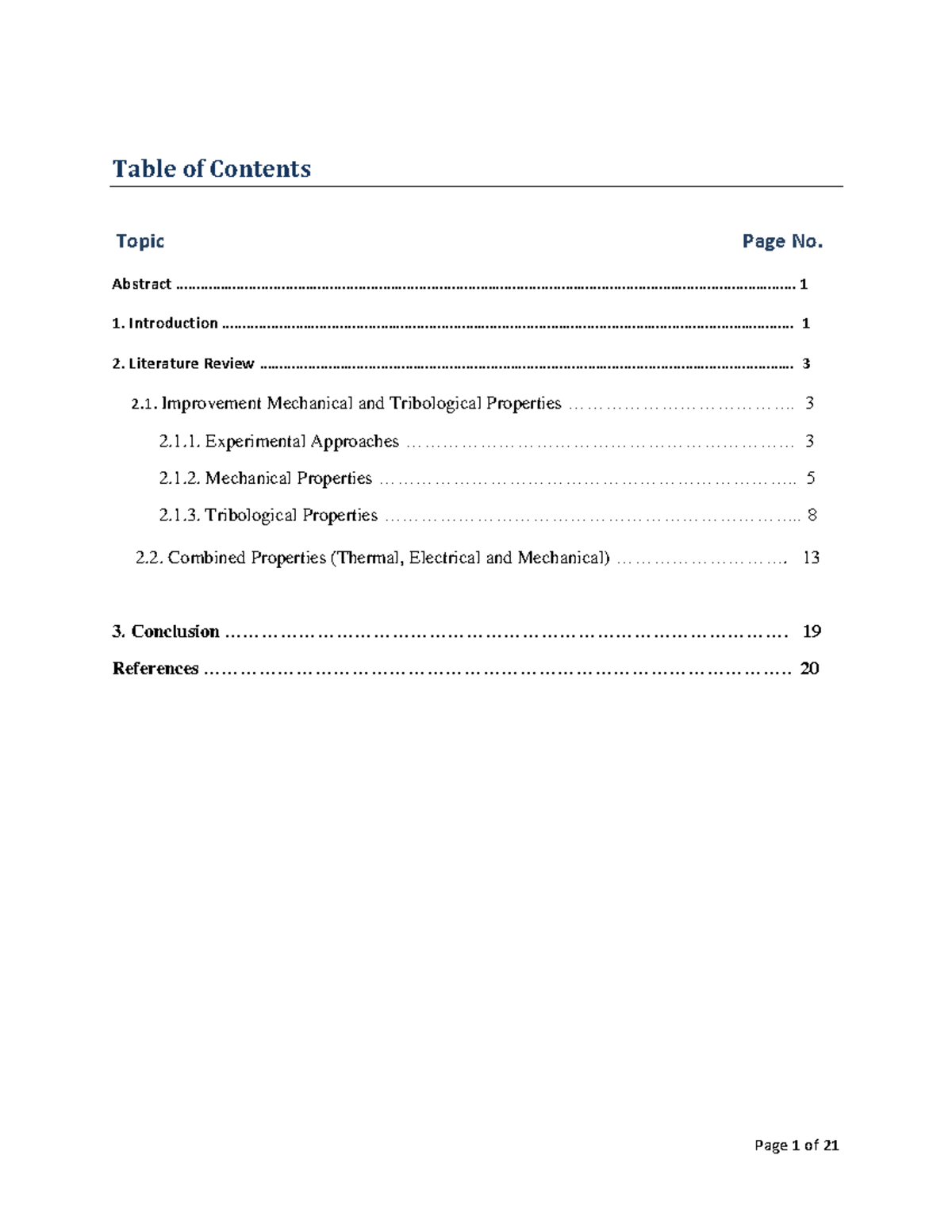 Term Report (MSEG-641)-Final - Table of Contents Abstract Topic Page No ...