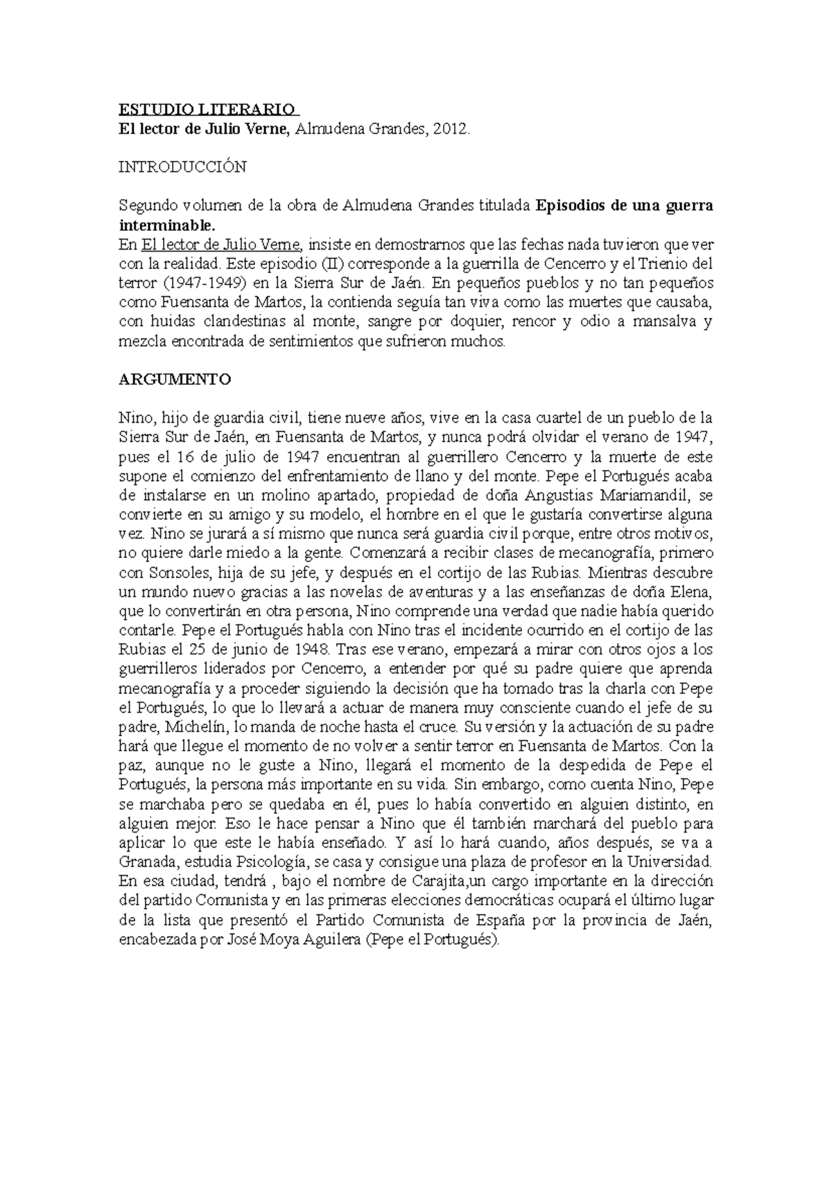 Estudio Literario Verne - ESTUDIO LITERARIO El lector de Julio Verne ...