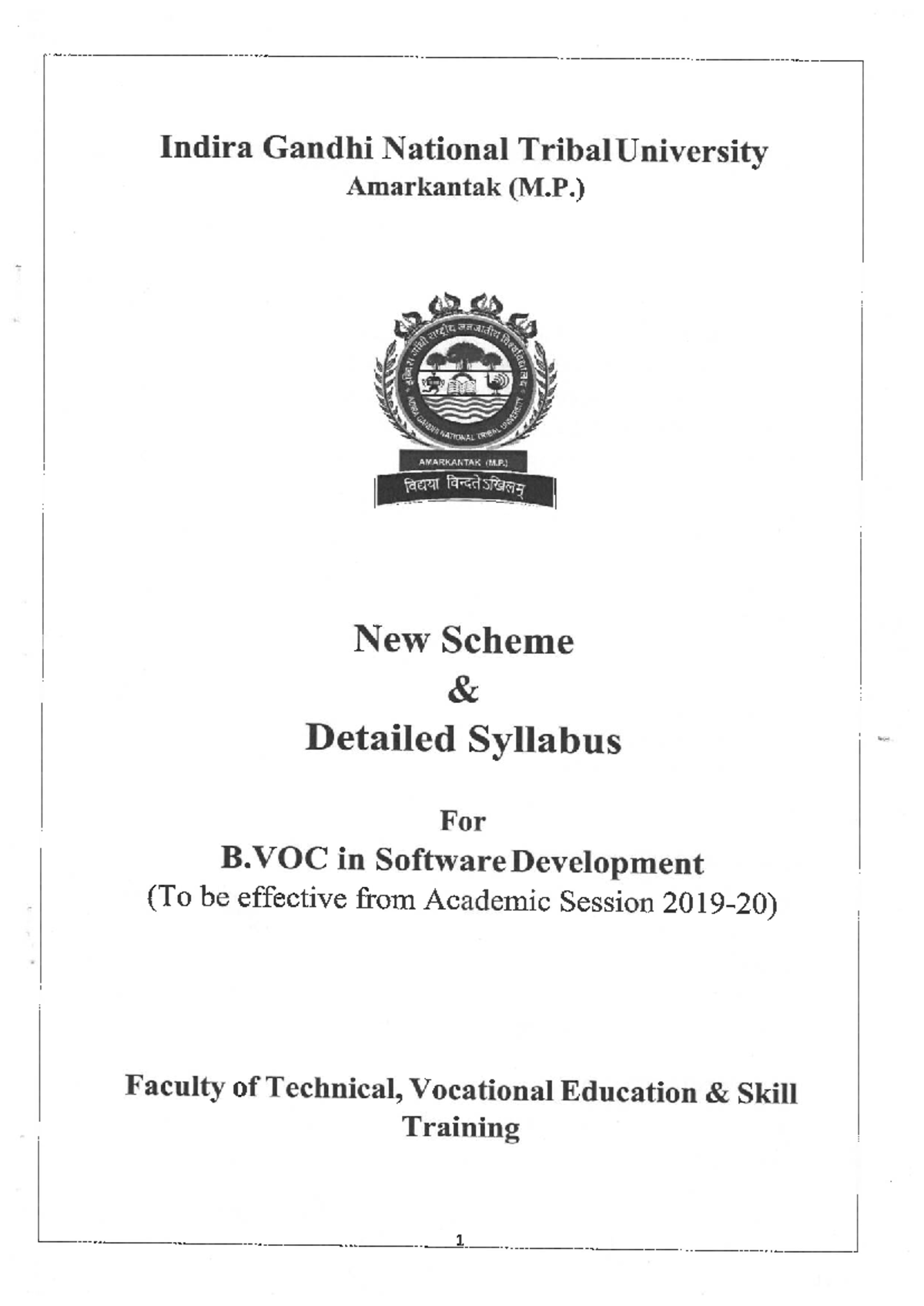 Syllabus bvoc in Software Development 230719 095237 - Bachelor of computer application - Studocu