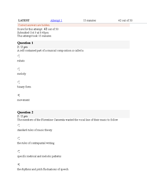 Unit 2 exam - Unit 2 exam - Question 1 2 / 2 pts The Medieval Era ...
