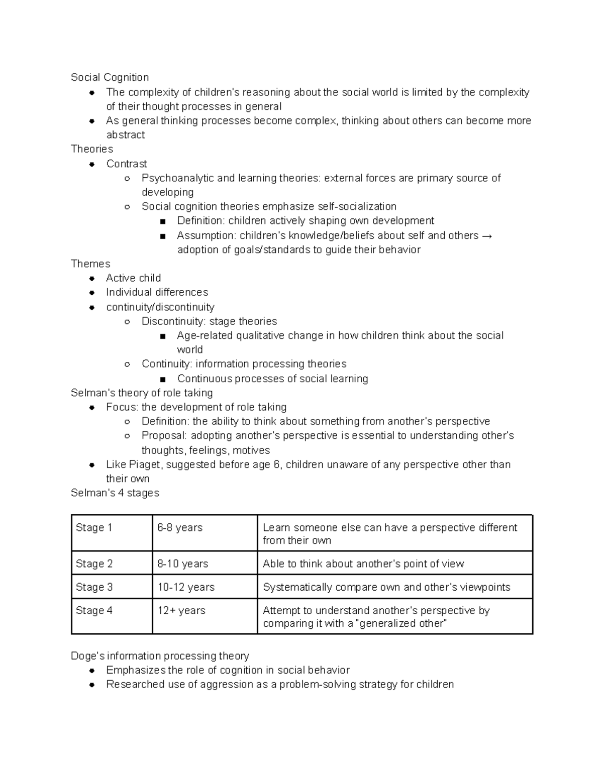 Dev psych 10 24 - in-class lecture notes for Professor Laughlin for ...