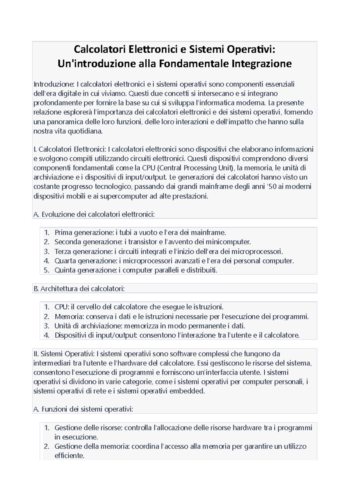 Calcolatori Elettronici e Sistemi Operativi - Calcolatori Ele,ronici e ...