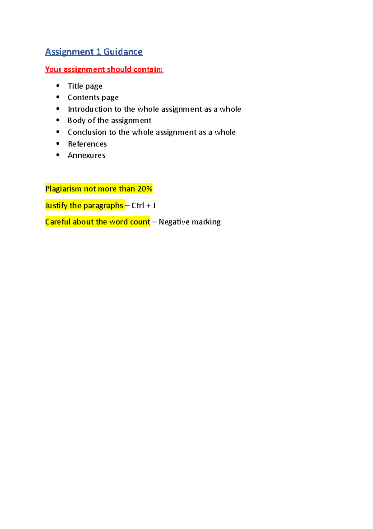 Assurance Guidance - It helps students in preparing good academic ...