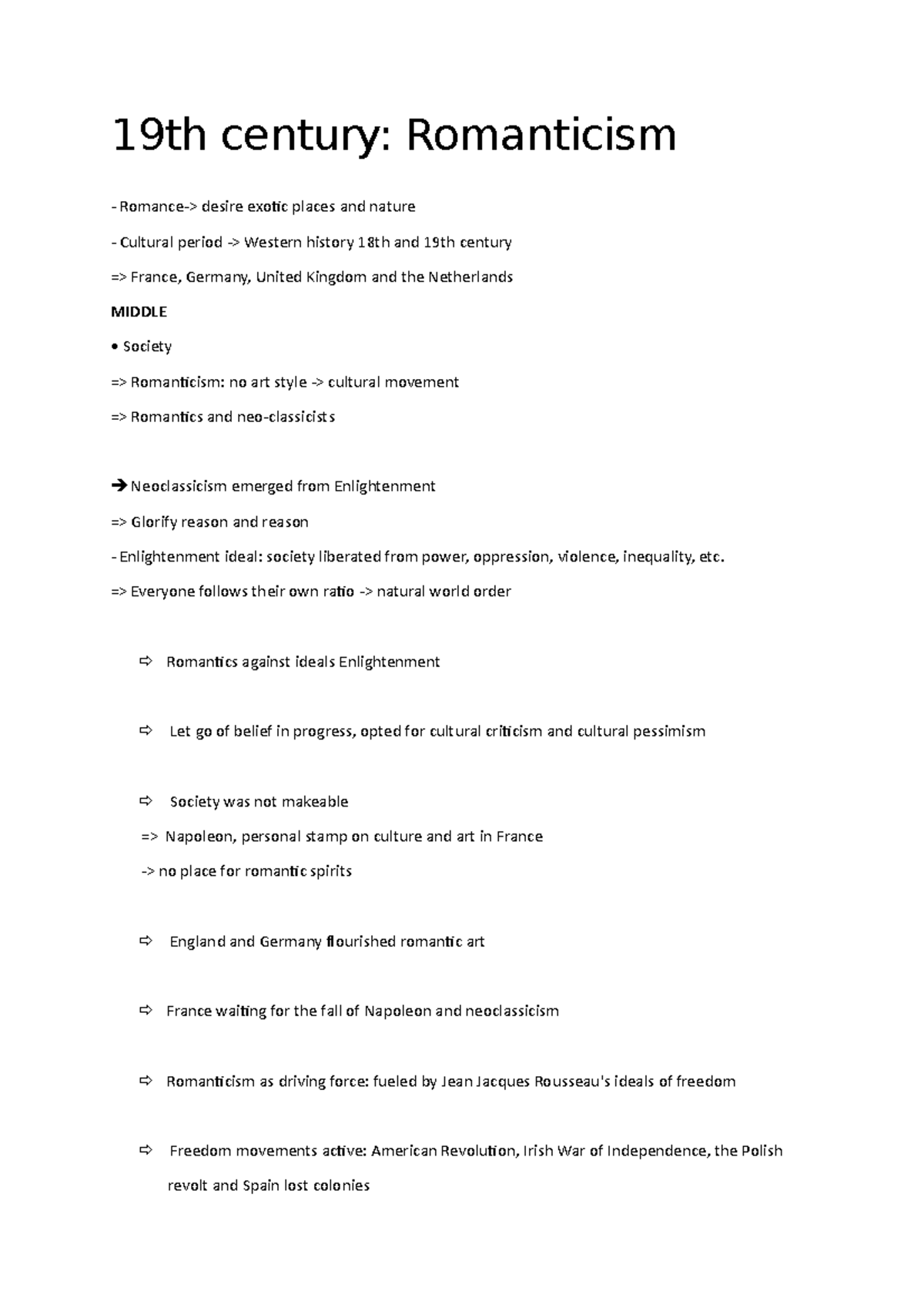 19th century Romanticism - 19th century: Romanticism Romance-> desire ...