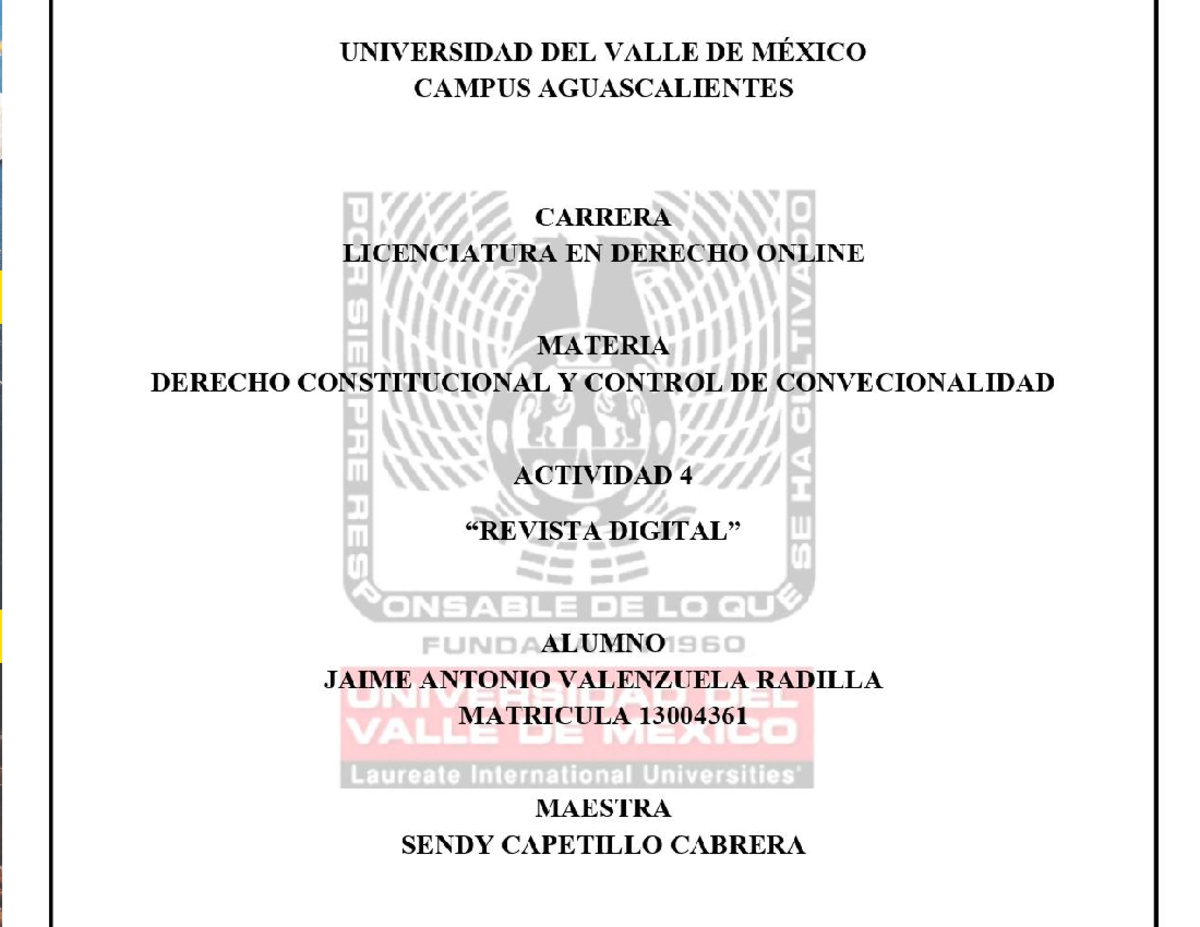 A - tarea - C O N T R O V E R S I A S C O N S T I T U C I O N A L E S U ...