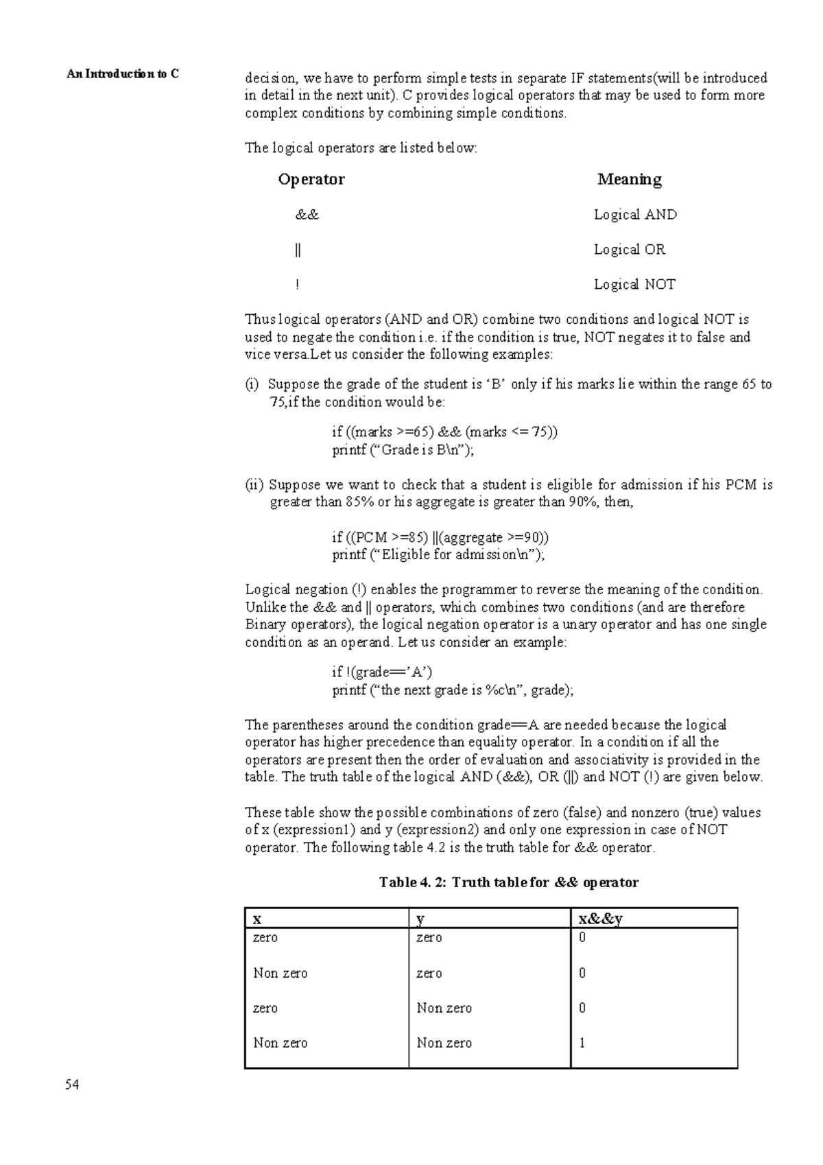 54 - Comma and conditional - 54 An Introduction to C decision, we have ...