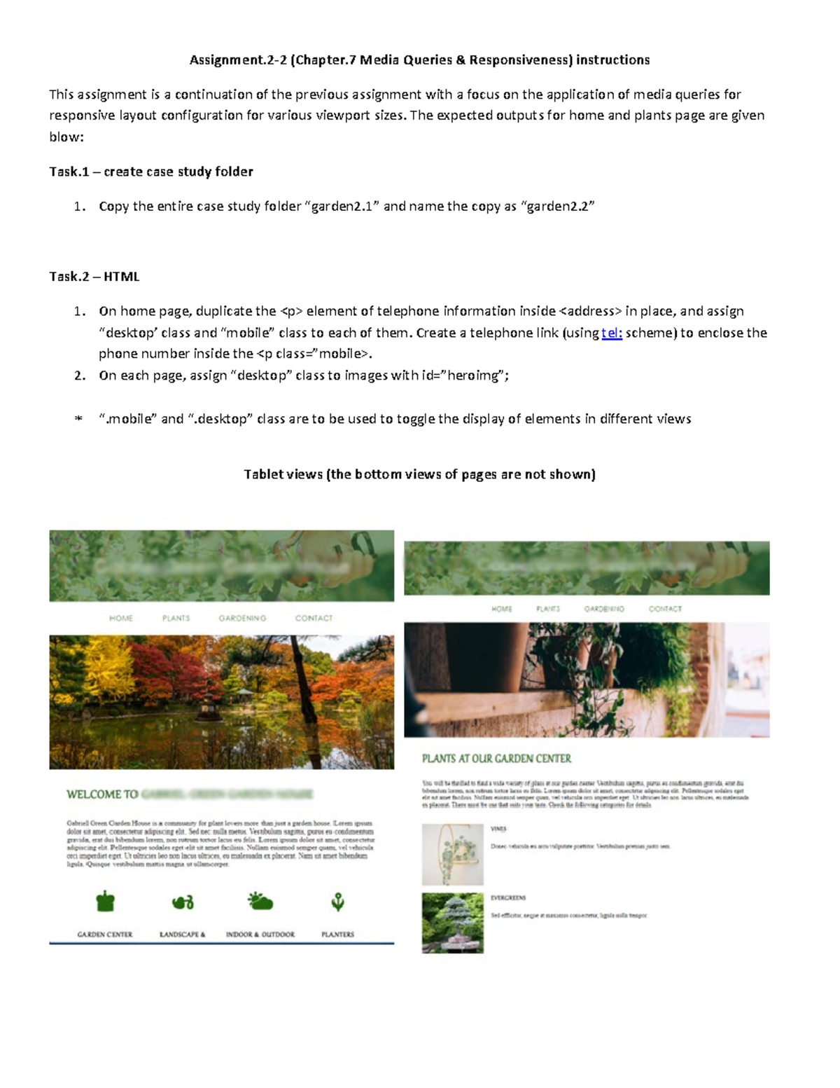 A2-2 - assignment - Assignment-2 (Chapter Media Queries & Responsiveness) instructions This ...