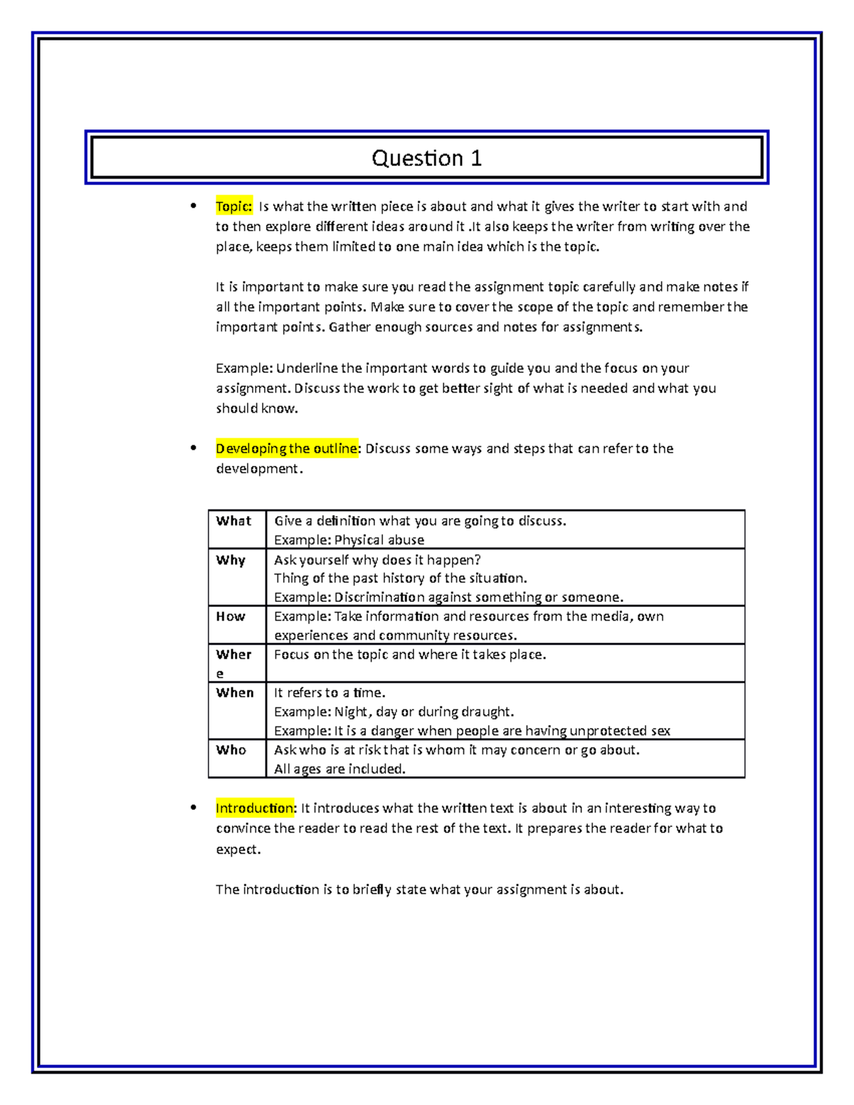 ABT1511 - ABET- Adult basic education and training - Question 1 Topic ...