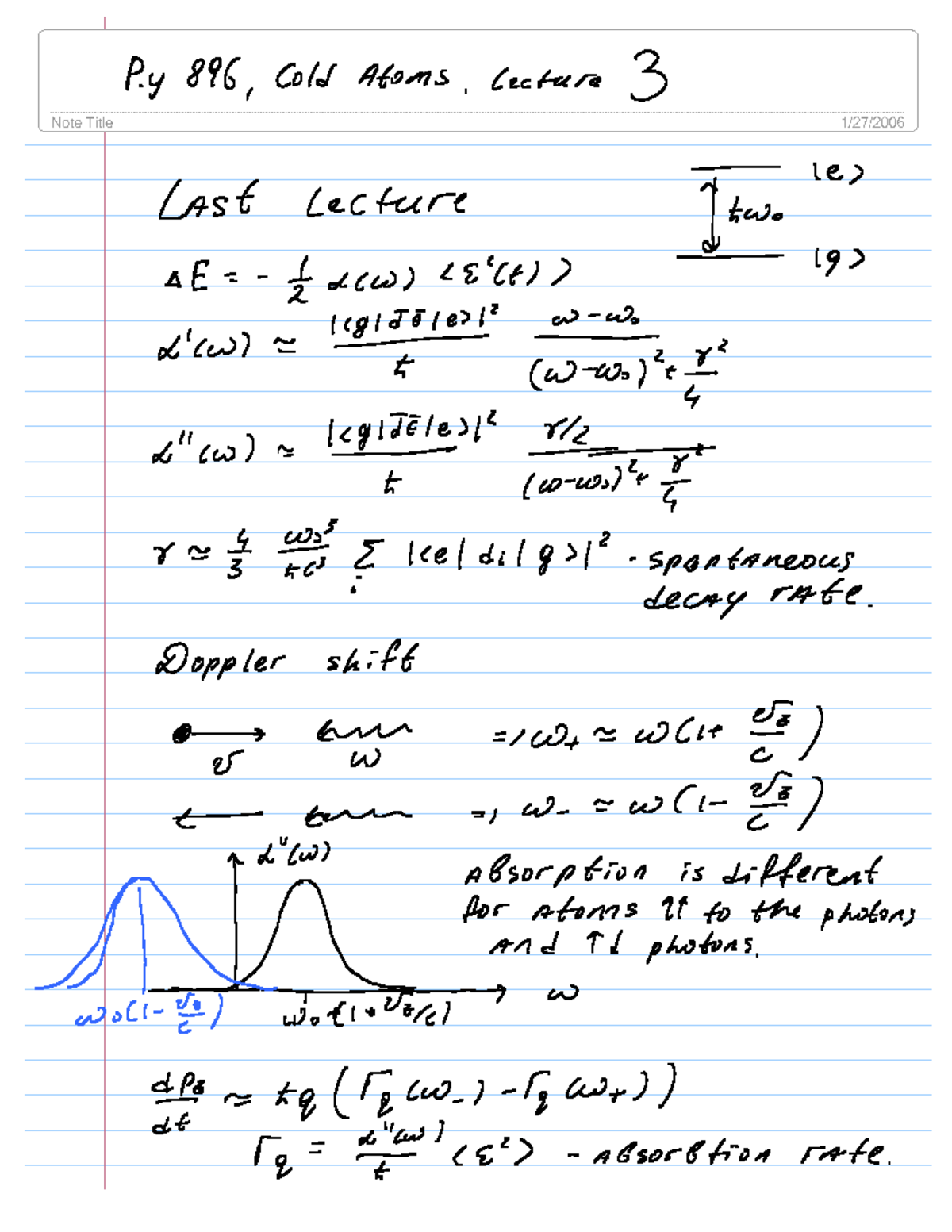 lecture3.pdf - PY 896 - Studocu
