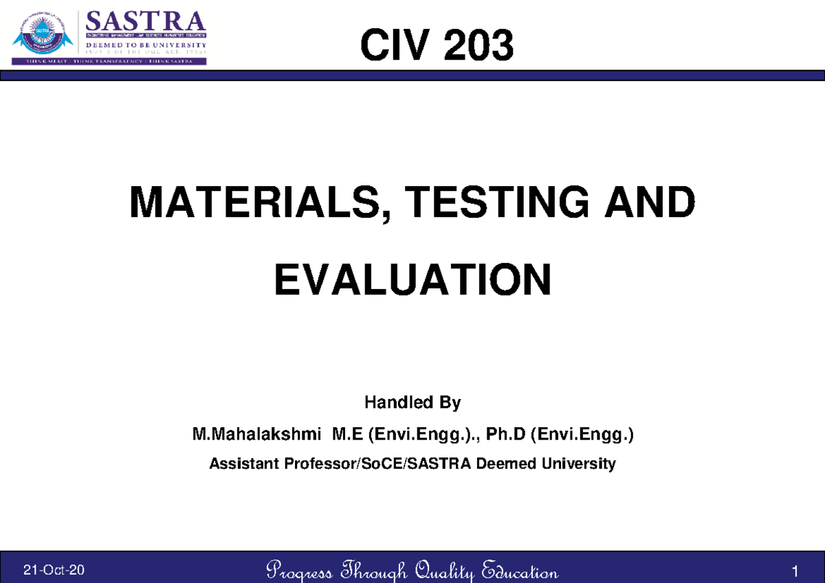 Bitumen mix design 2 unit3 - Progress Through Quality Education CIV 203 ...