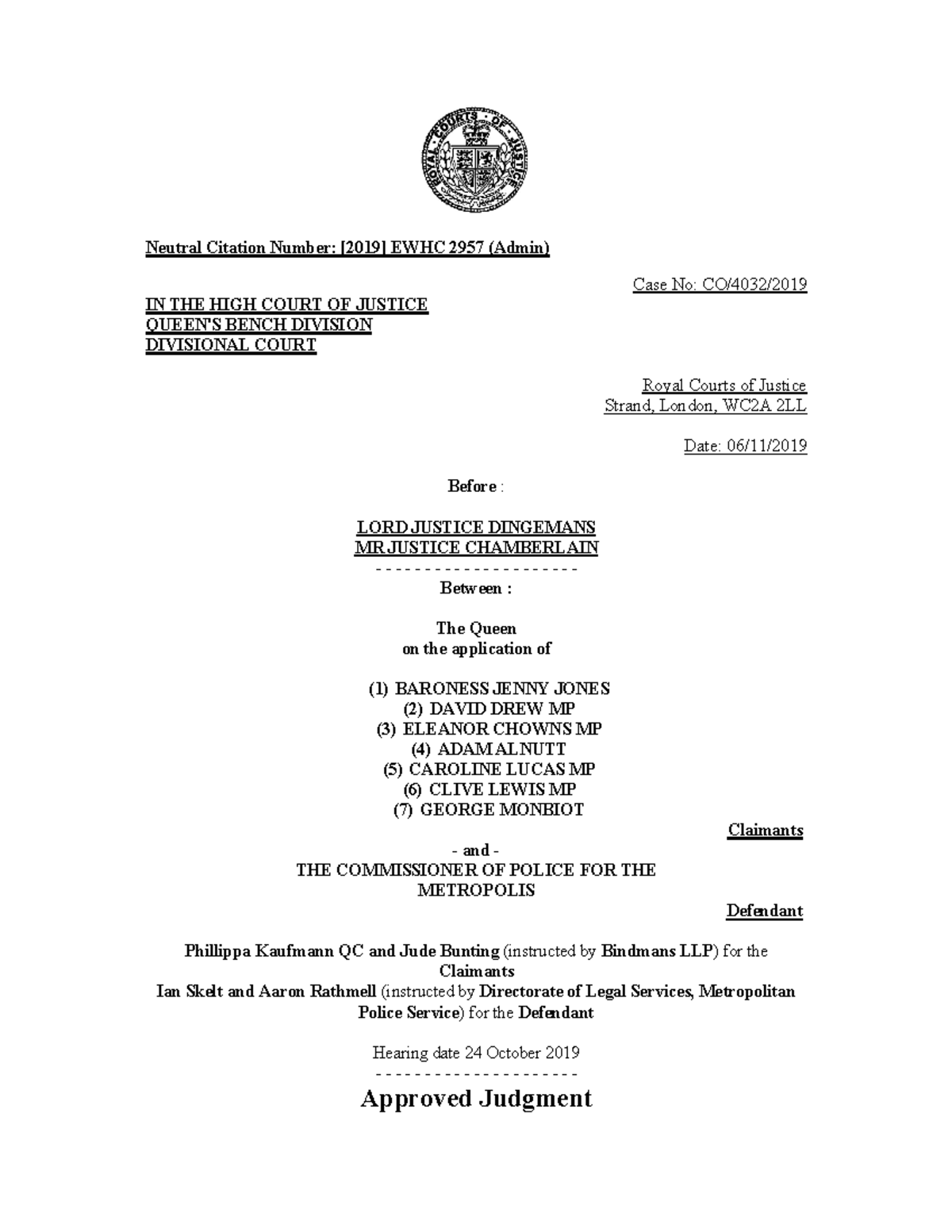 cases for constitutional law. full judgement - Neutral Citation Number ...