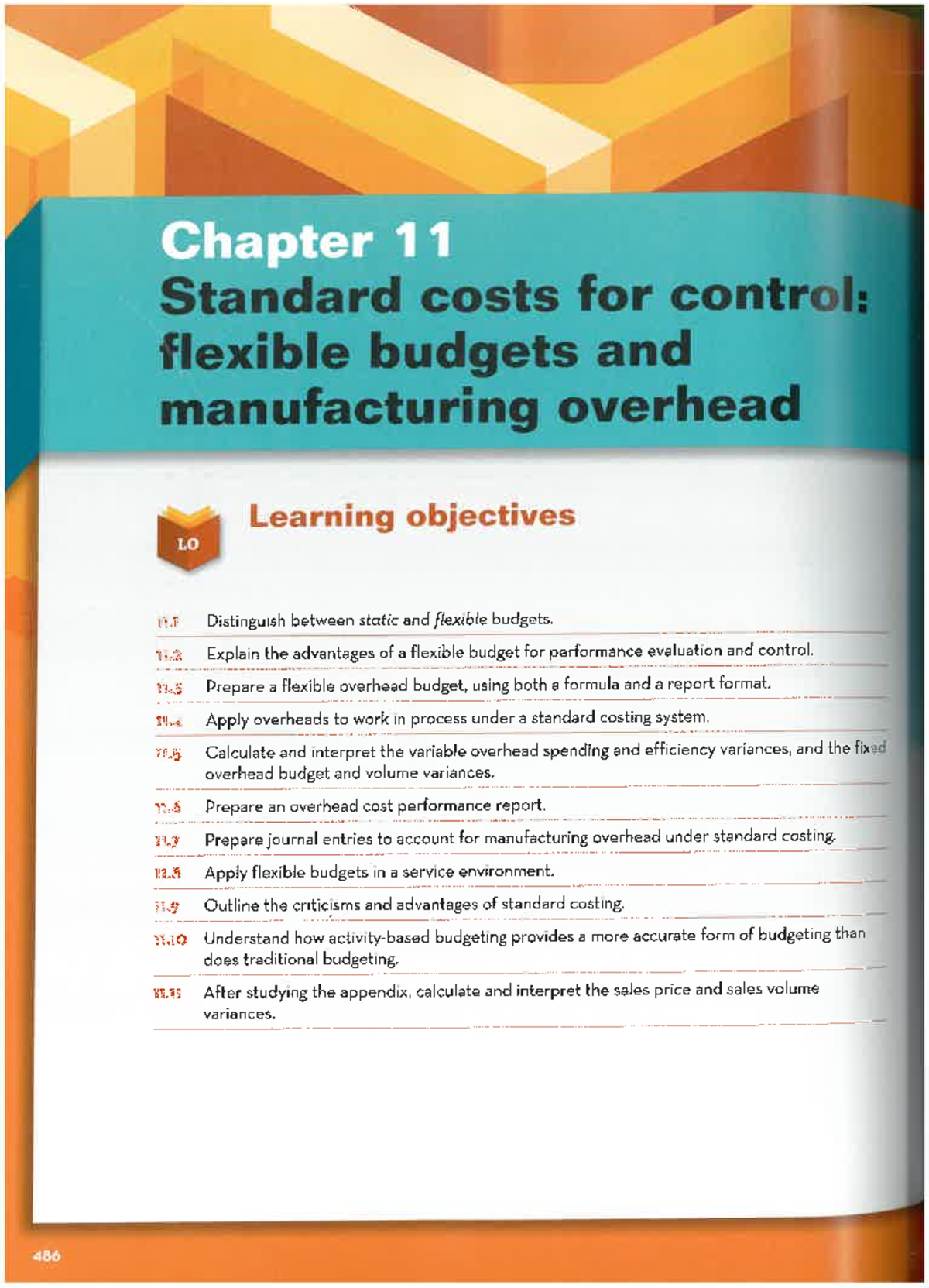 Chapter 11 - Standard Costing for Control: Flexible budgets and ...