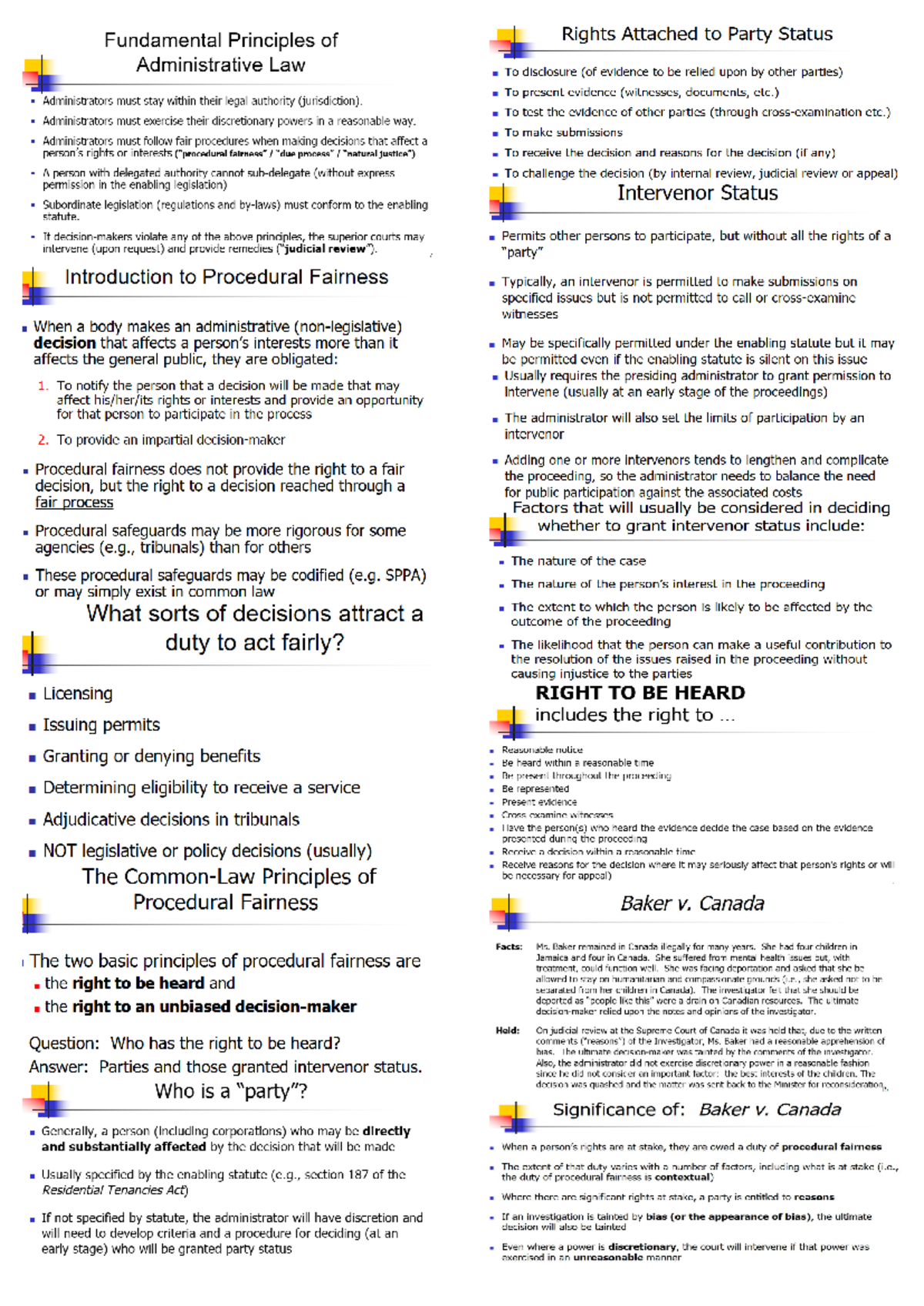 Fundamental Principles of Rights and Procedural Fairness in Admin Law ...