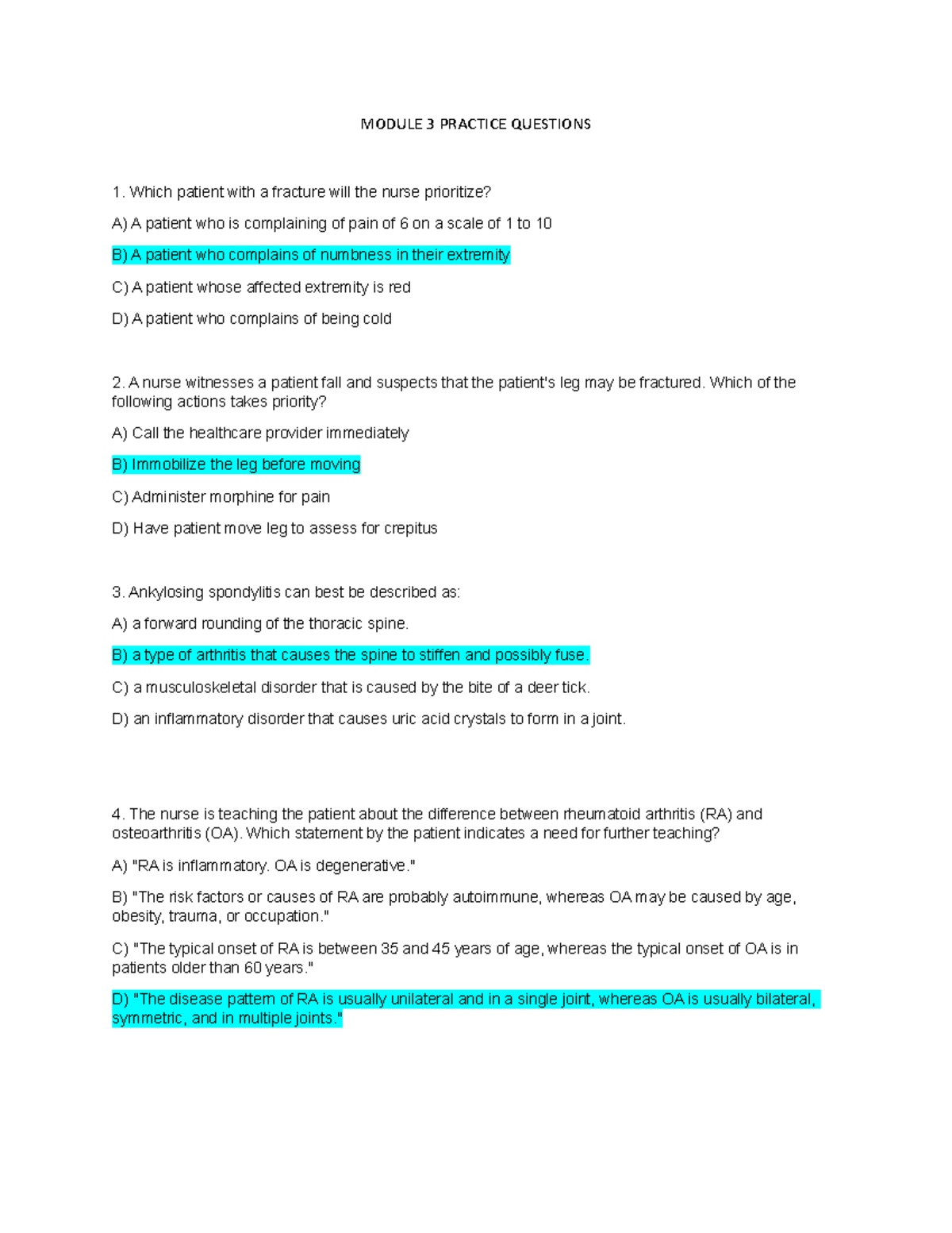 Module 3 Practice QUIZ - patio - MODULE 3 PRACTICE QUESTIONS Which ...