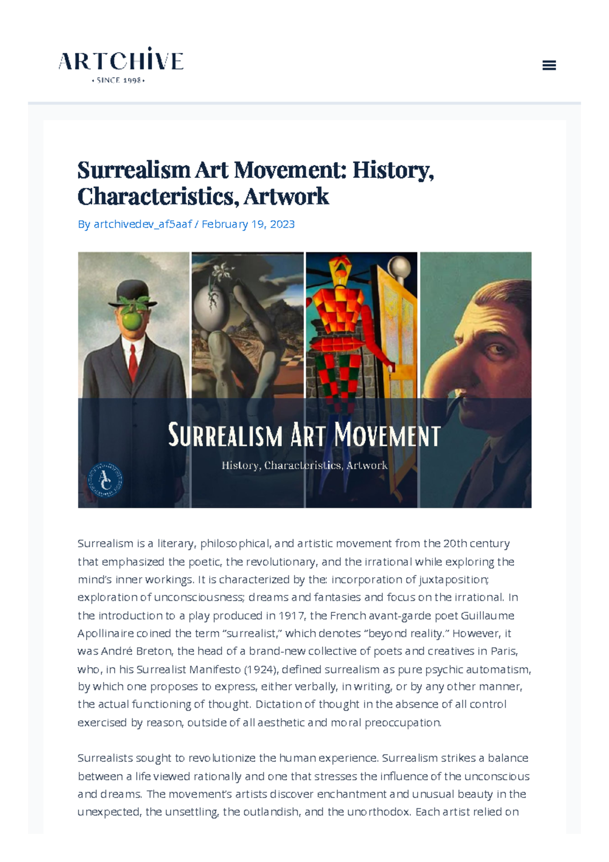 03 Archive Surrealism-Art-Movement -History-Characteristics-Artwork ...