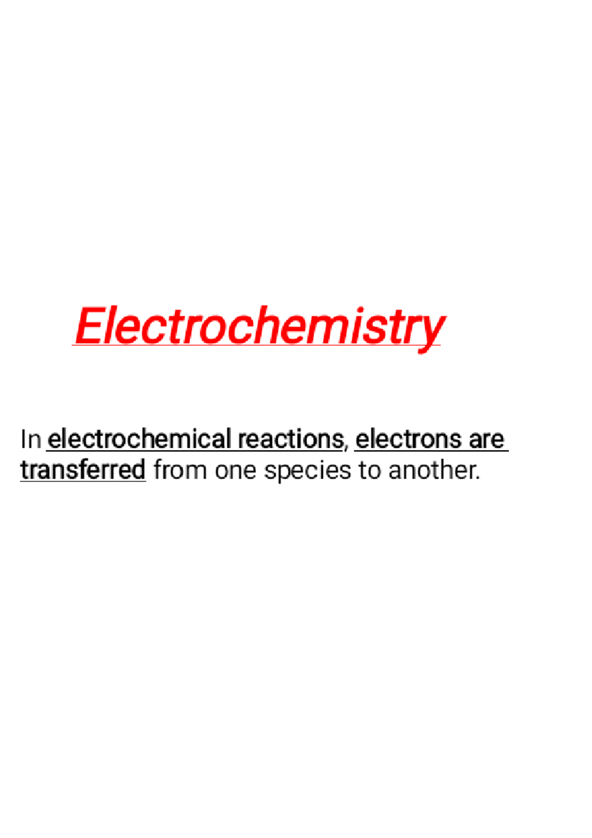 Electrochemistry - Chemistry for Engineers - Studocu