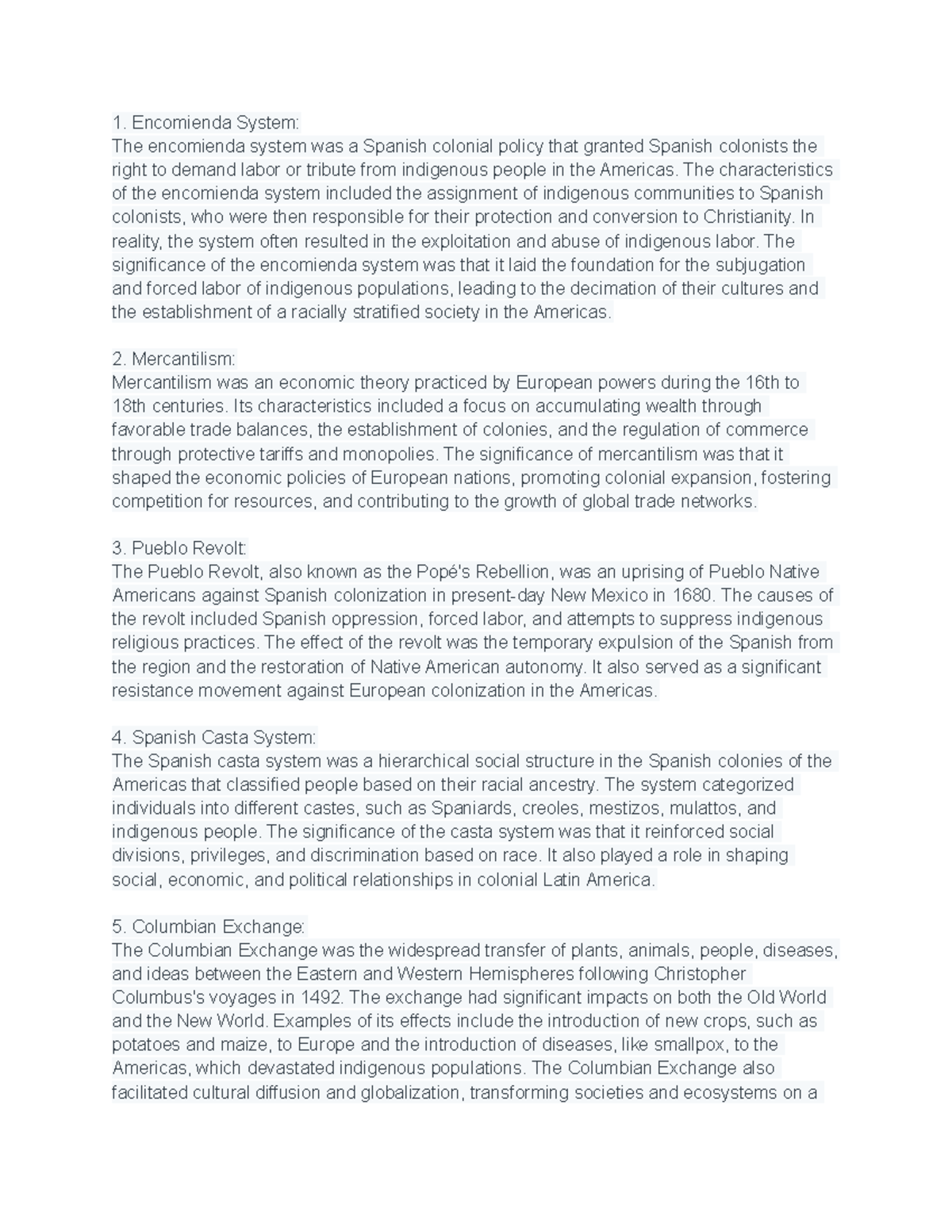 Project history - Encomienda System: The encomienda system was a ...