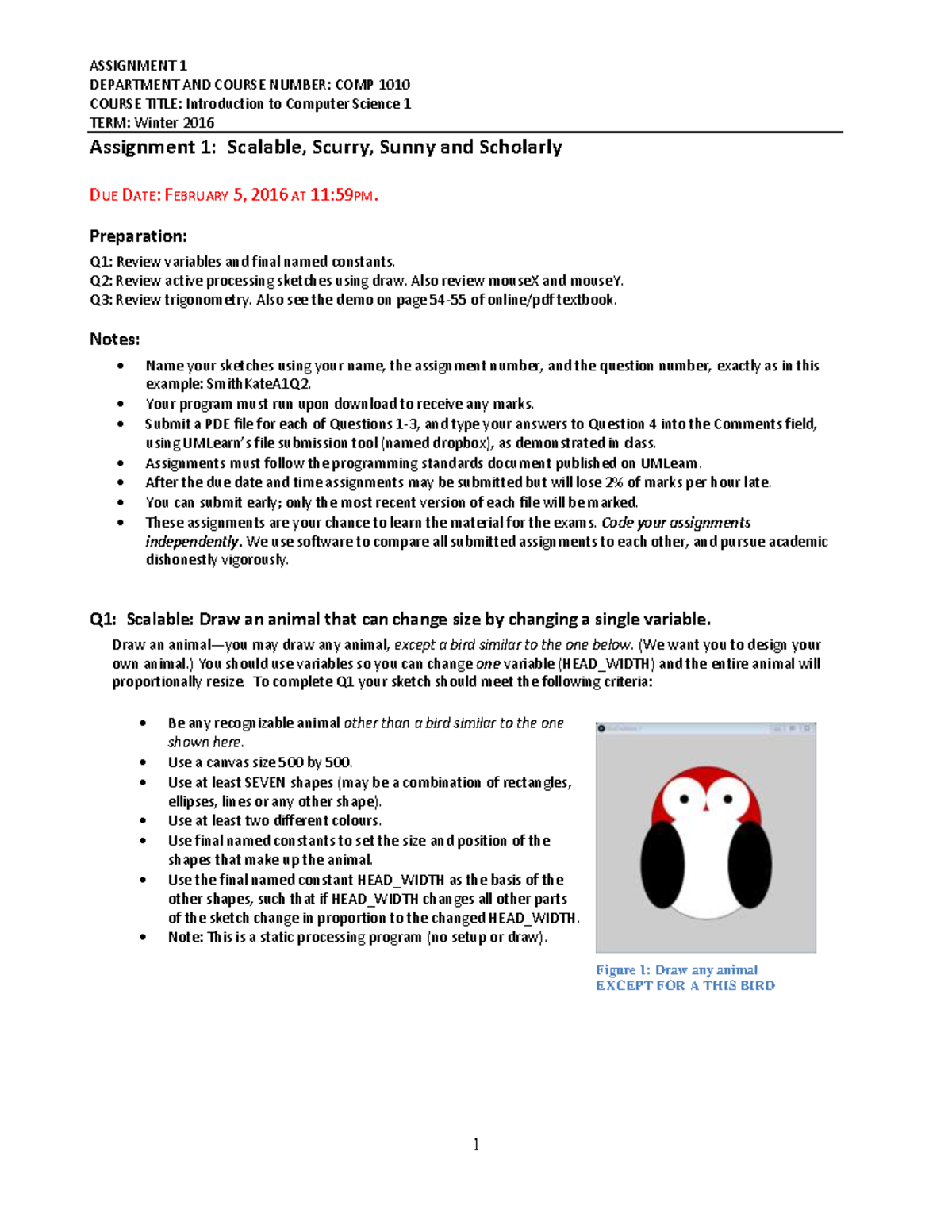 Lab 2 Material Covered Assignment 1 Department And Course Number Comp 1010 Course Title