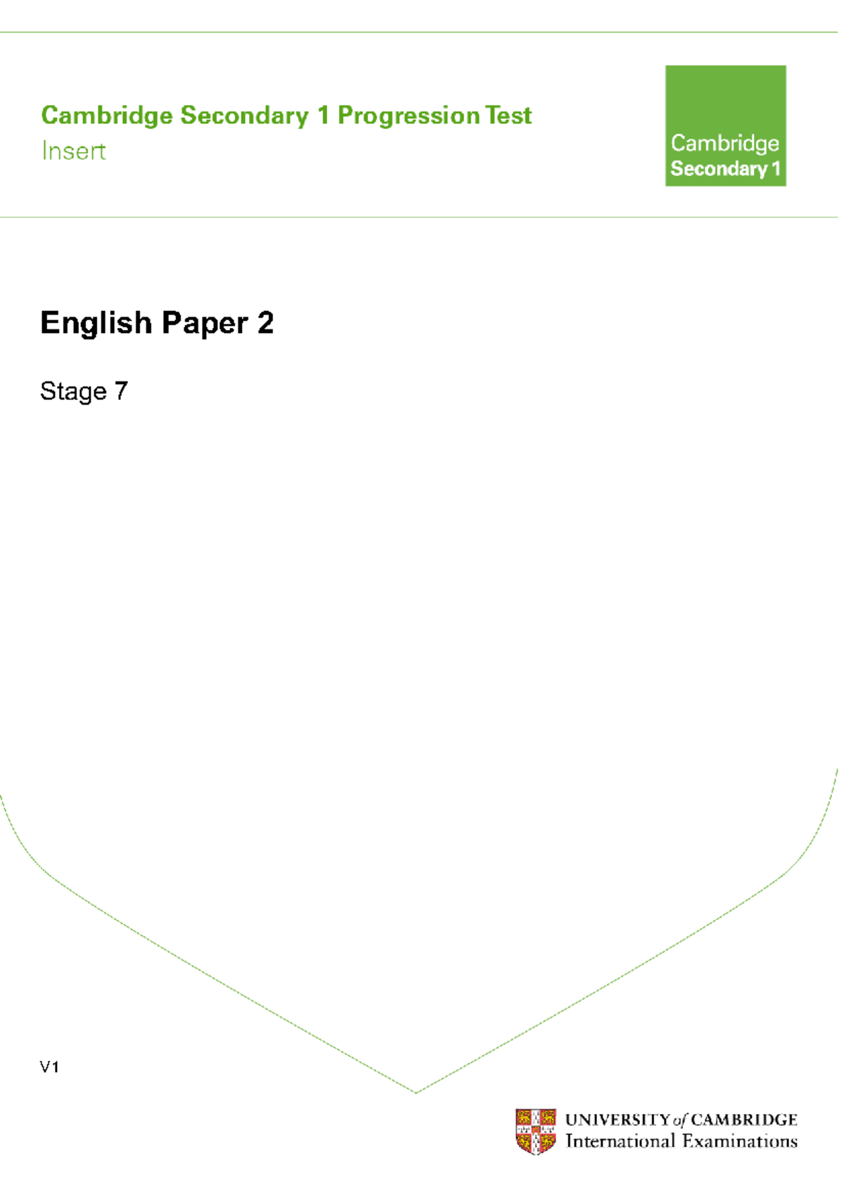 Secondary Progression Test Stage 7 English Paper 2 Ins - English Paper ...