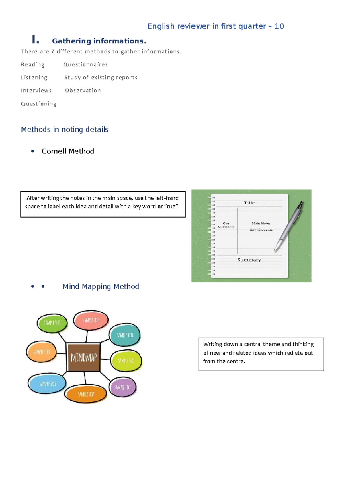 English Reviewer G10 - English reviewer in first quarter – 10 I ...