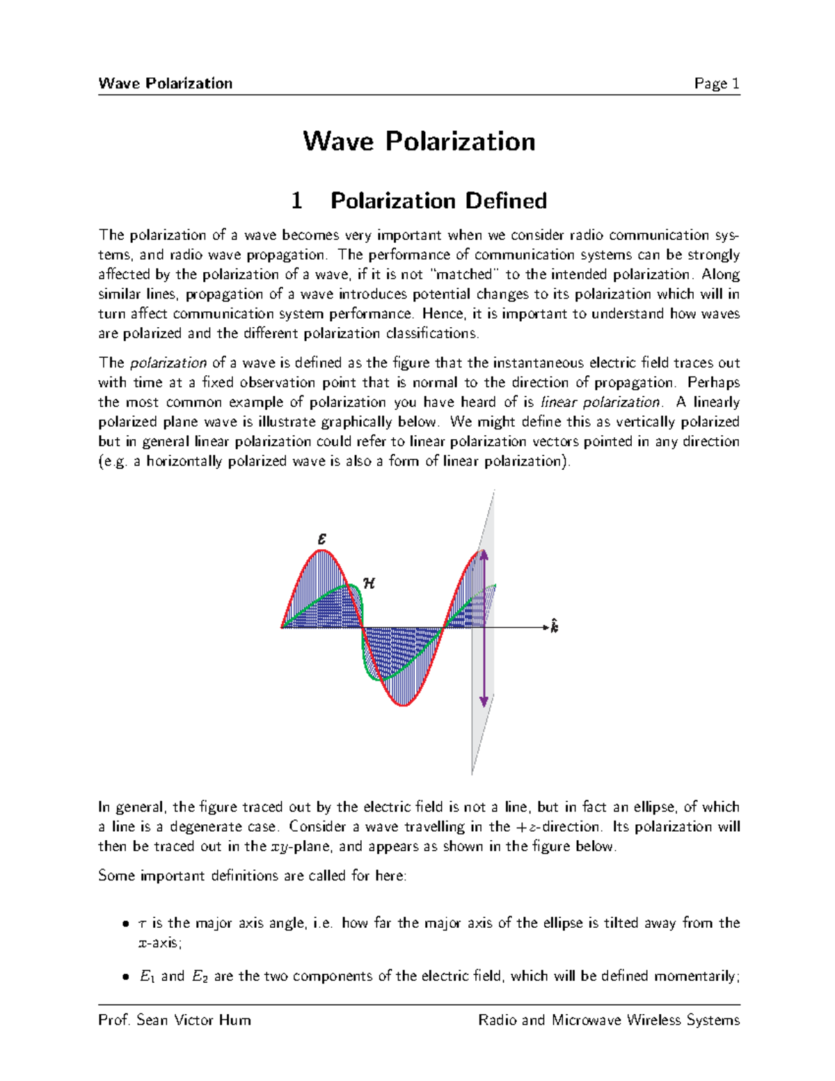 03-polarization - 03-polarization - Wave Polarization 1 Polarization ...