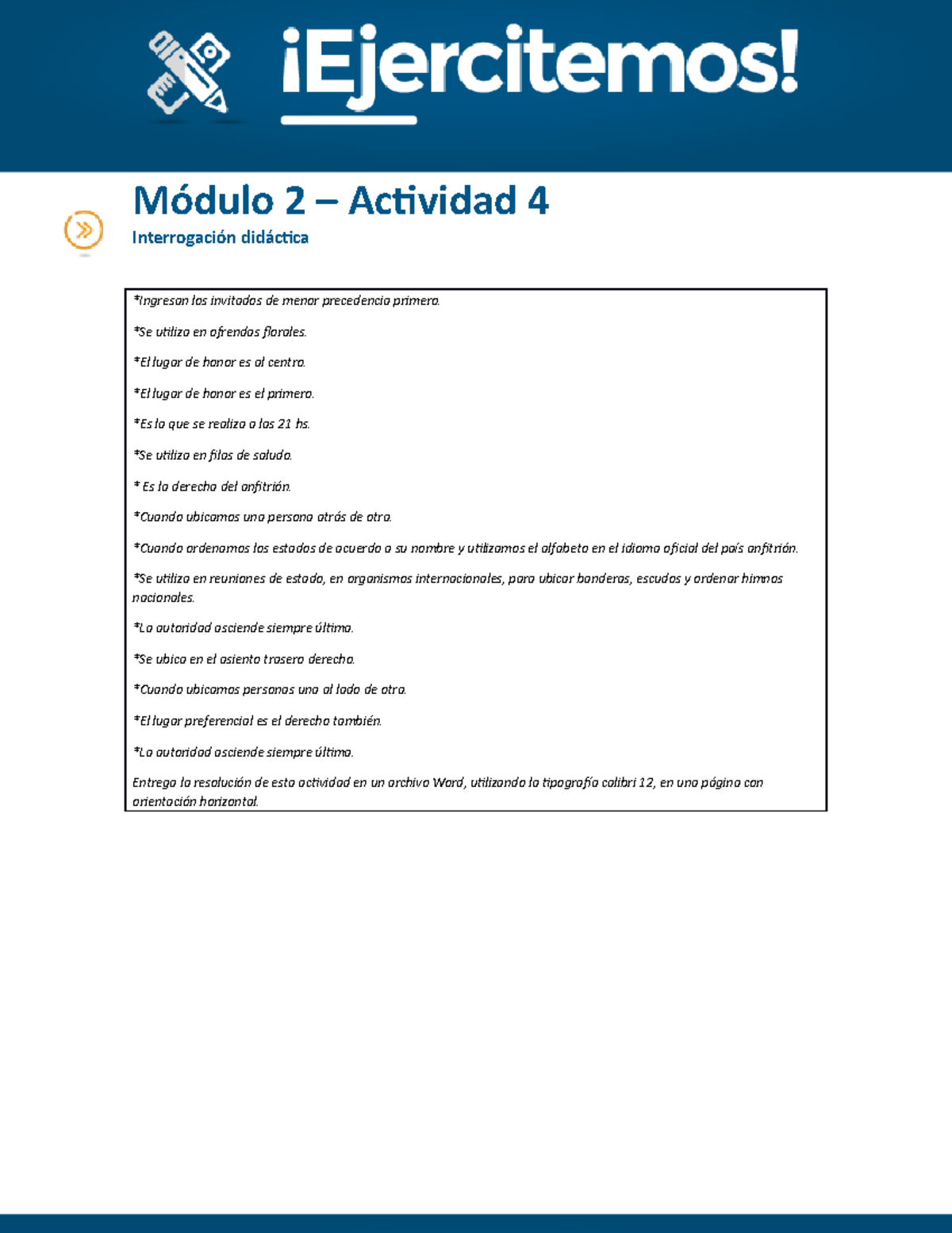 Actividad 4 M2 modelo precendencia - Módulo 2 – Actividad 4 ...