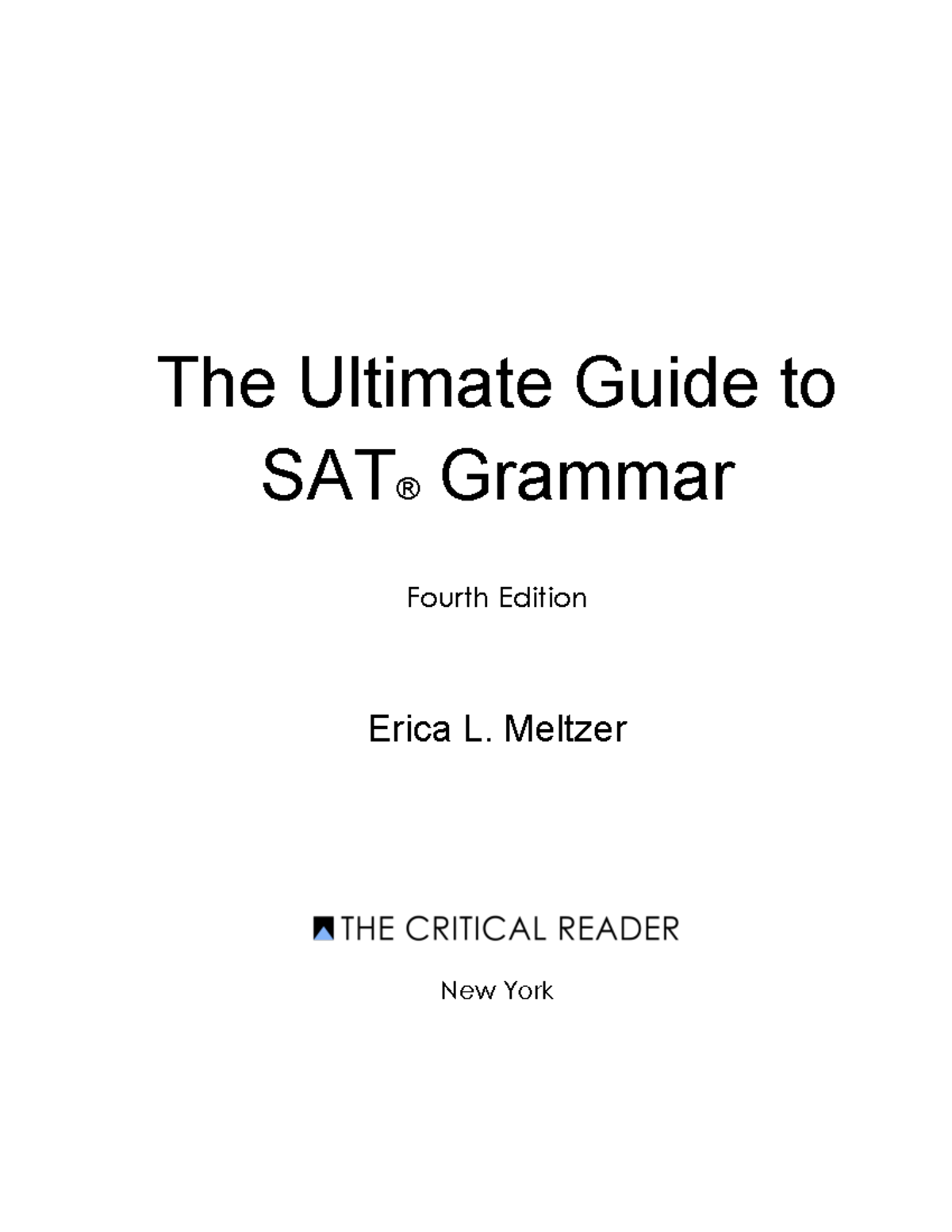 Sat-gram - eng - The Ultimate Guide to SAT® Grammar Fourth Edition ...