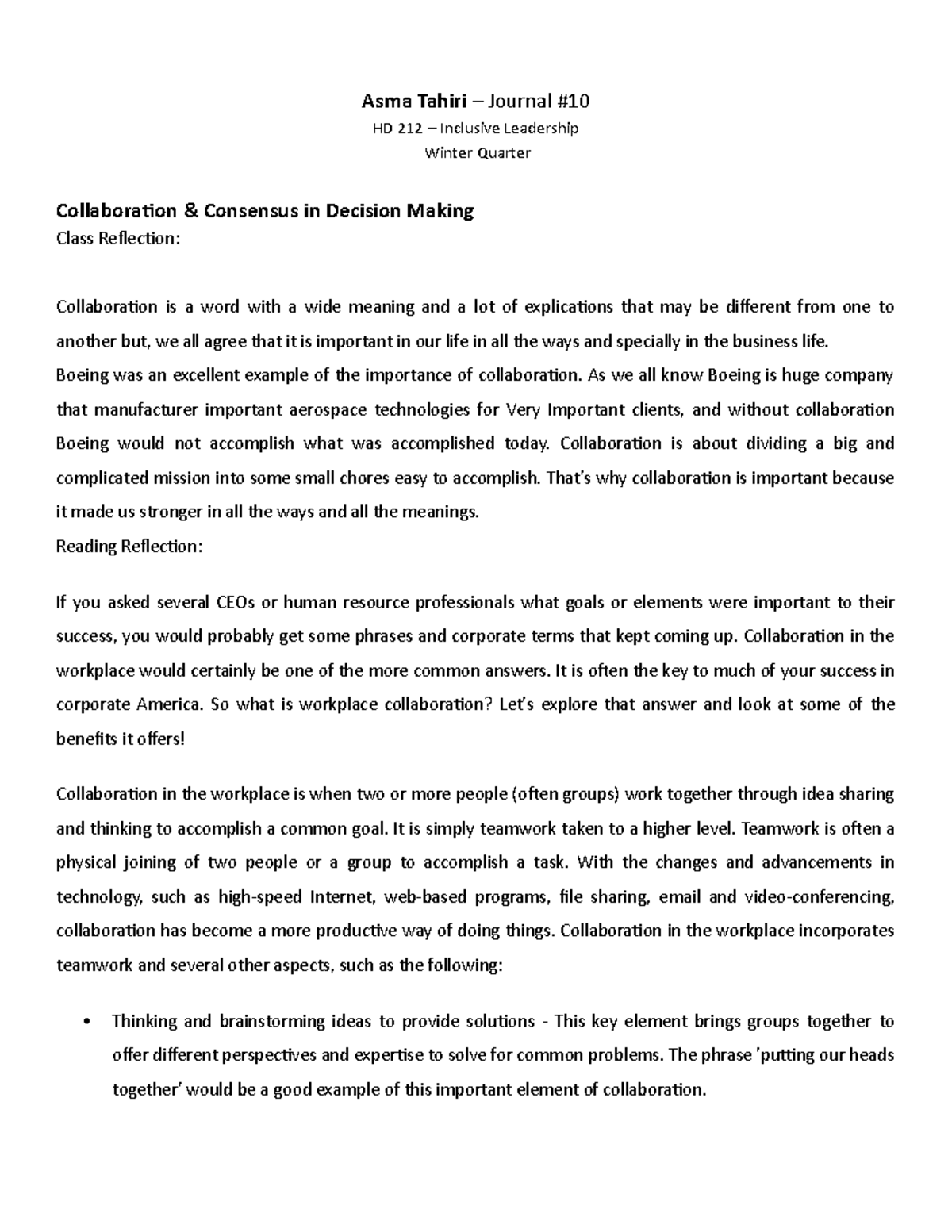 Collaboration & Consensus in Decision Making - Asma Tahiri – Journal ...