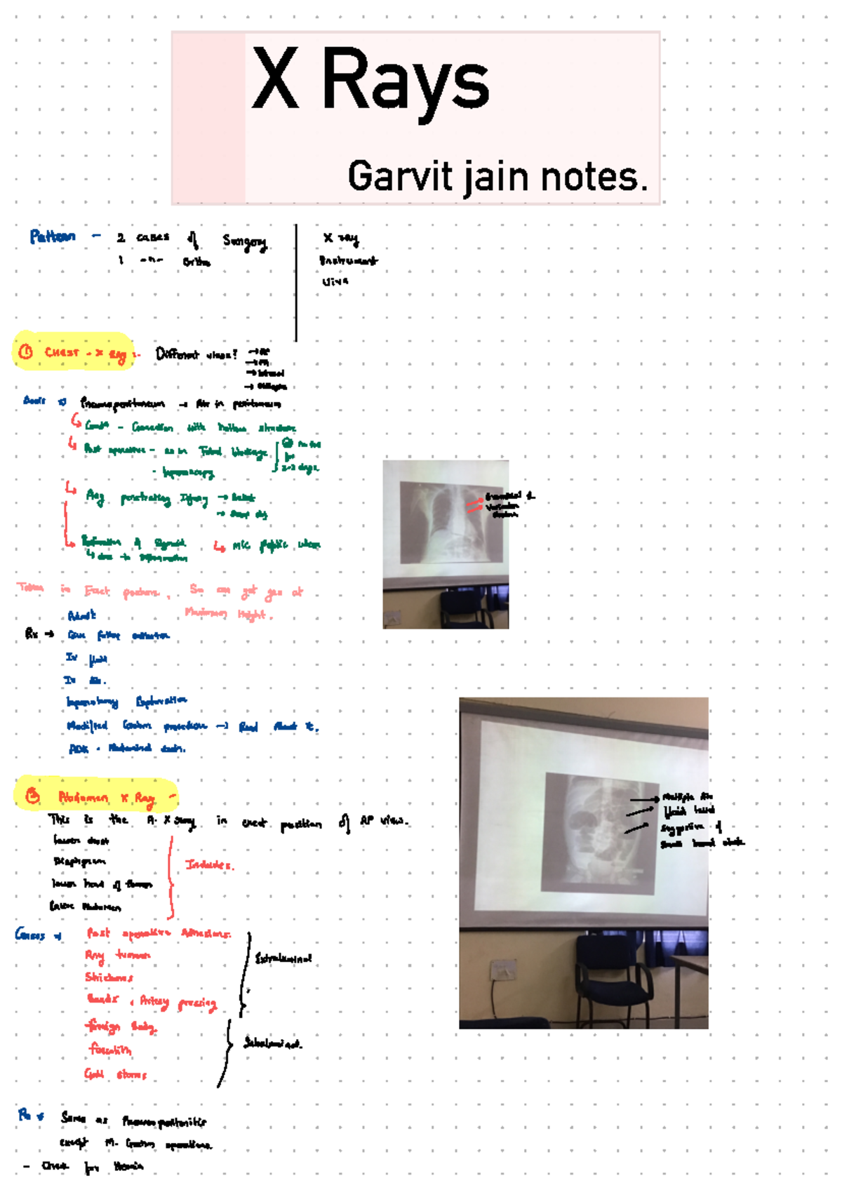 X Rays - Xrays - X Rays Garvit jain notes. ####### Pattern-2 cases of ...