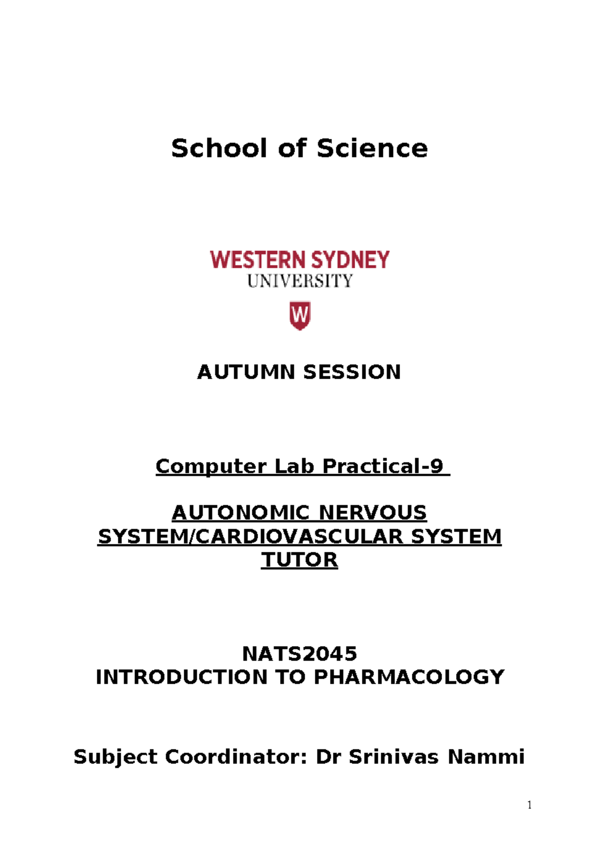 Computer Lab Practical 9 (NATS2045) - ANS CVS - School of Science ...