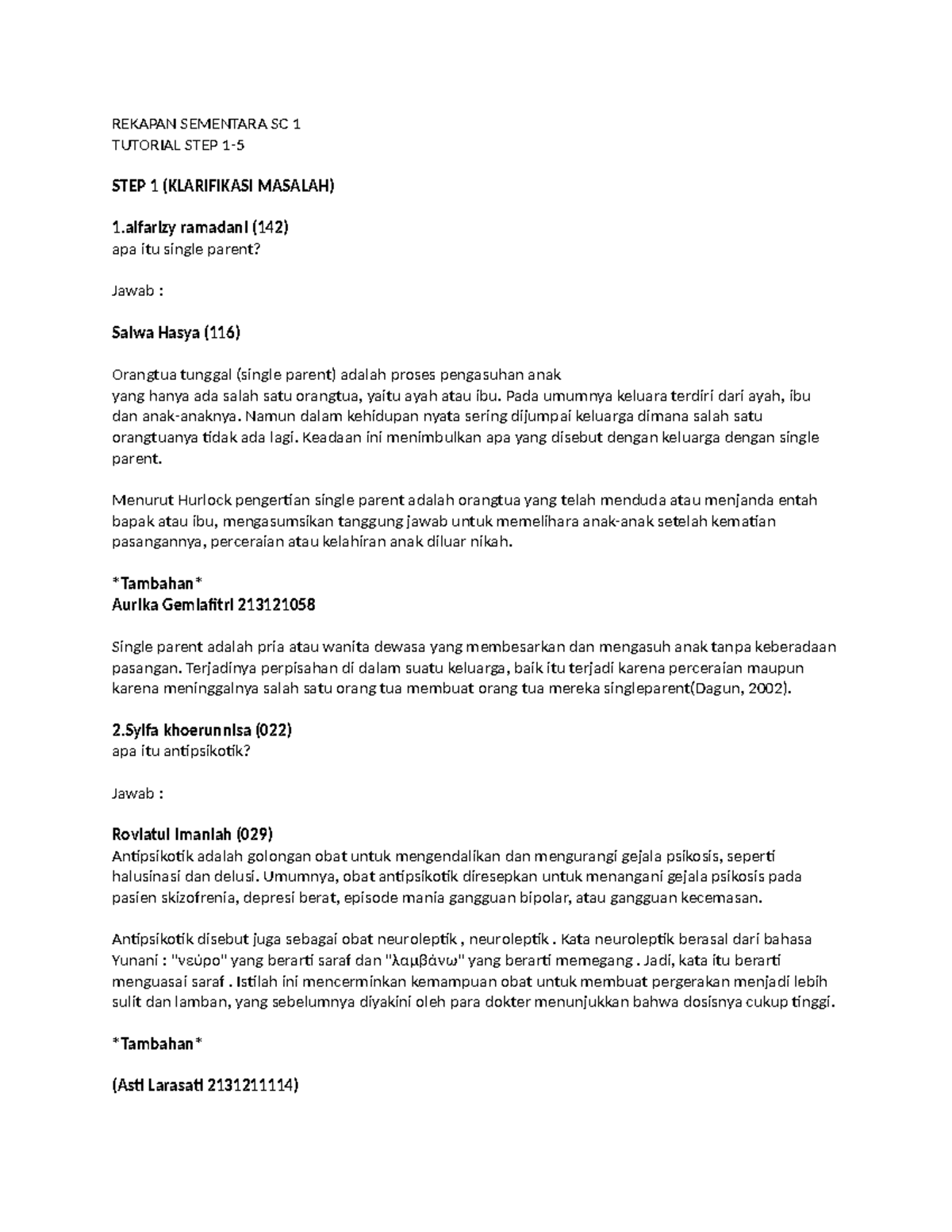 Rekapan sementara tutor step 1-5-1 - REKAPAN SEMENTARA SC 1 TUTORIAL ...