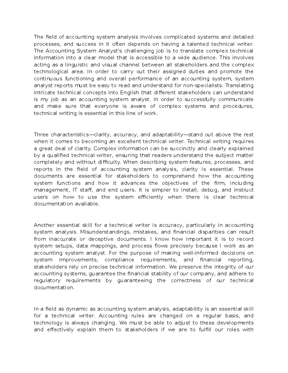 Difuntorum, Jaryl ( Essay) - The field of accounting system analysis ...