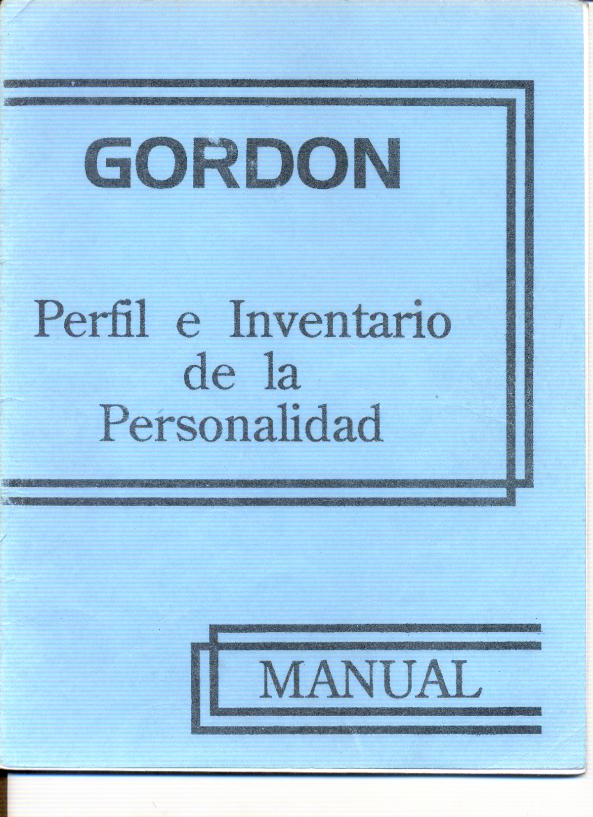 Manual-Gordon - Manual Gordon - Psicología Comunitaria - StuDocu