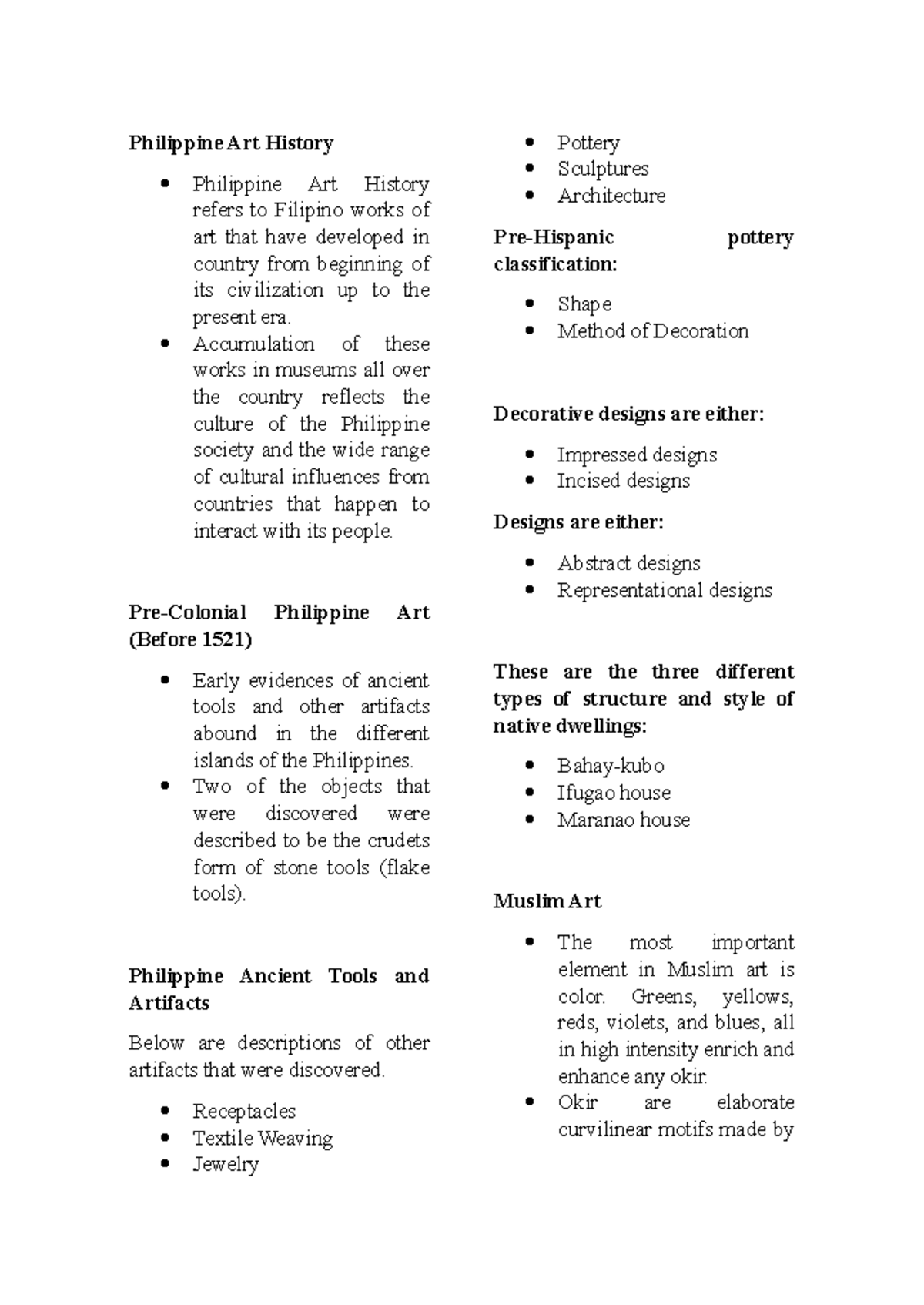 Philippine Art History - Accumulation of these works in museums all ...