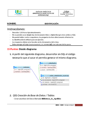Cuestionario - Lenguaje de consulta SQL. AA1-EV01 - Cuestionario ...