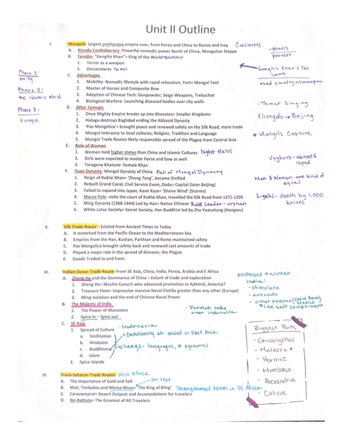 APWH- Unit Il - Focuses on Unit 2 of World History. Includes the ...