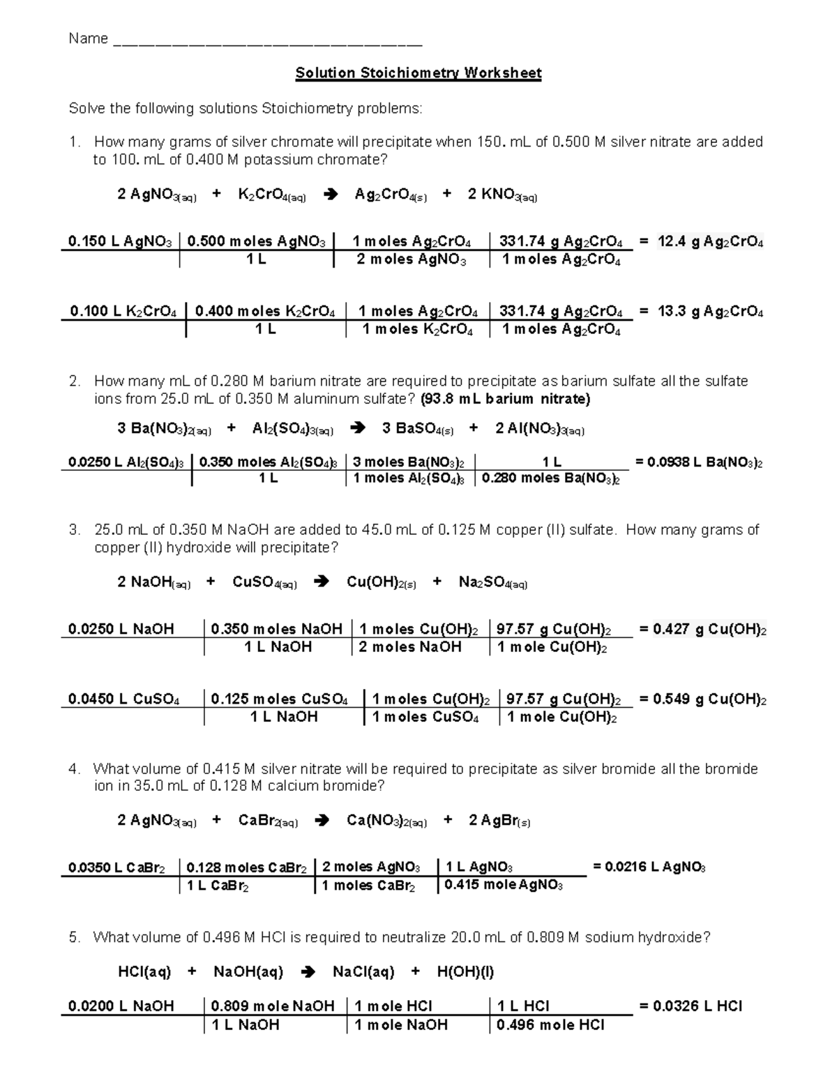 Stoichiometry Worksheet Name stoichiometry-worksheet-name