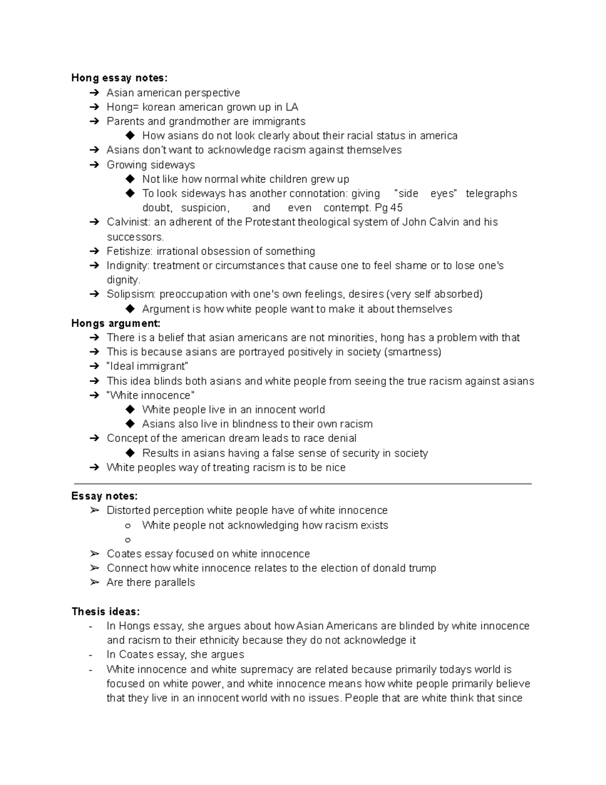 Expos essay outline notes - Hong essay notes: Asian american ...