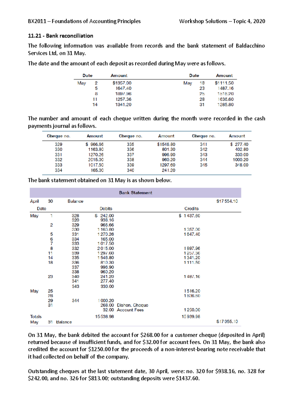 BX2011 Topic 04 Workshop Solutions 2020 - Warning: TT: undefined function: 32 Warning: TT ...