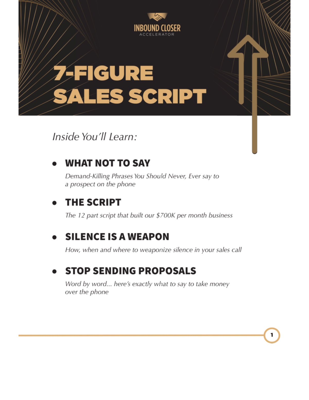 7-Figure Sales Script - IBC - Justin Cruse - INBOUND CLOSER ACCELERATOR ...