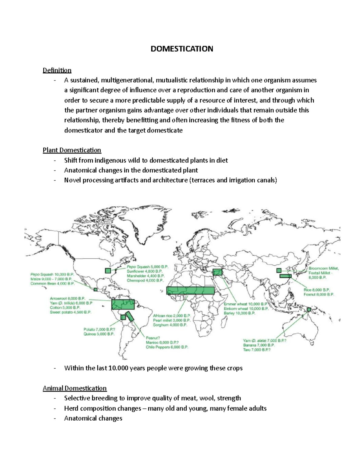 Domestication - These societies were based on the community or village ...