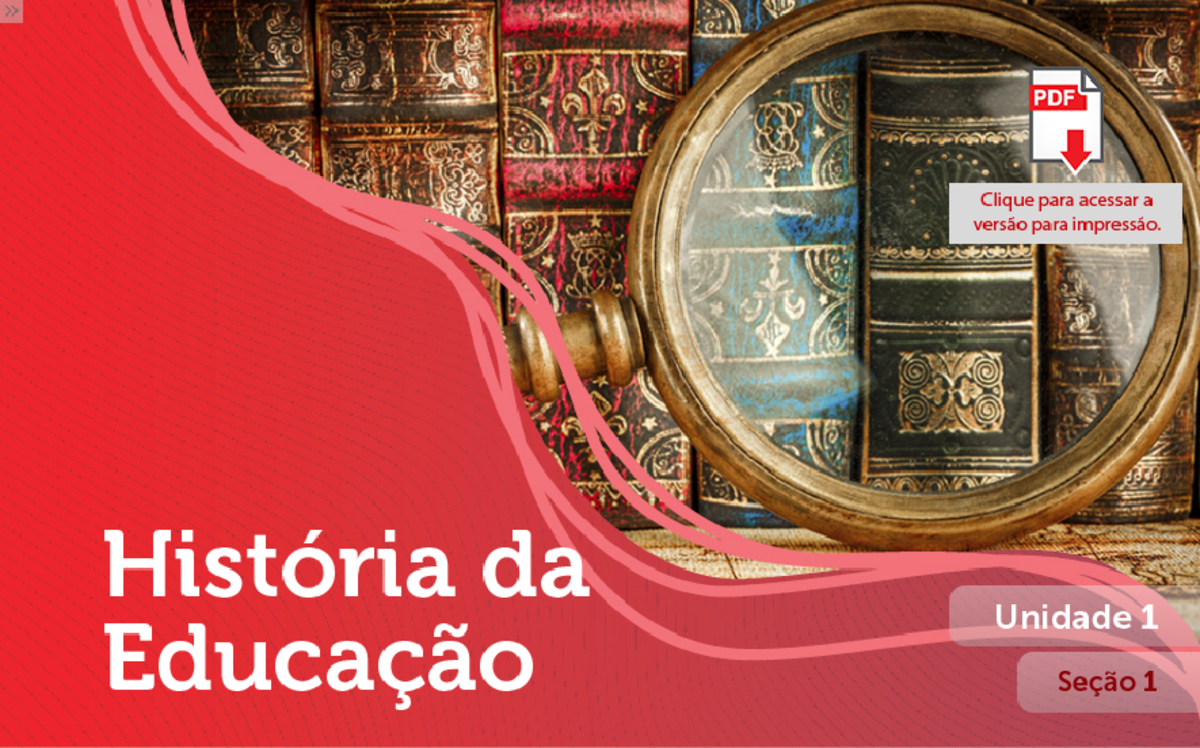 Historia educacao u1s1 - pedagogia - Studocu