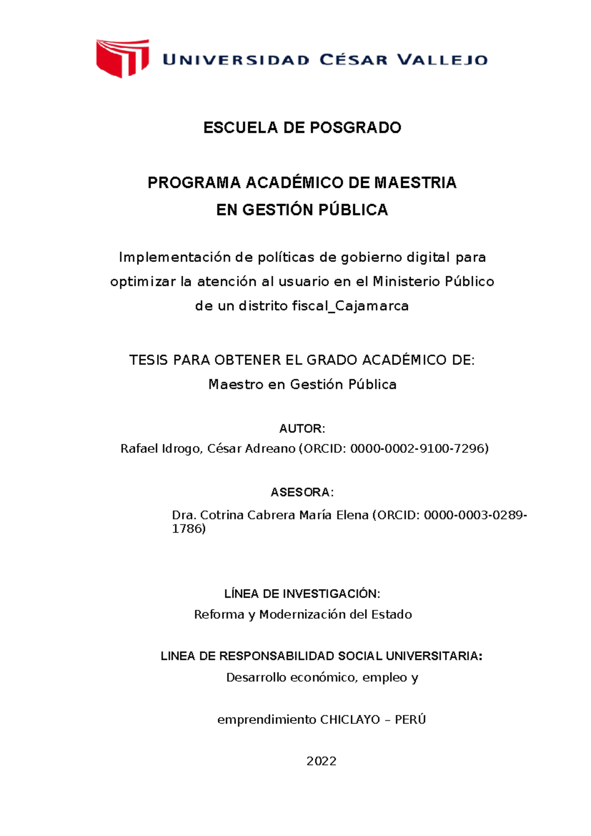 Rafael ICA-SD - GHHHH - ESCUELA DE POSGRADO PROGRAMA ACADÉMICO DE ...
