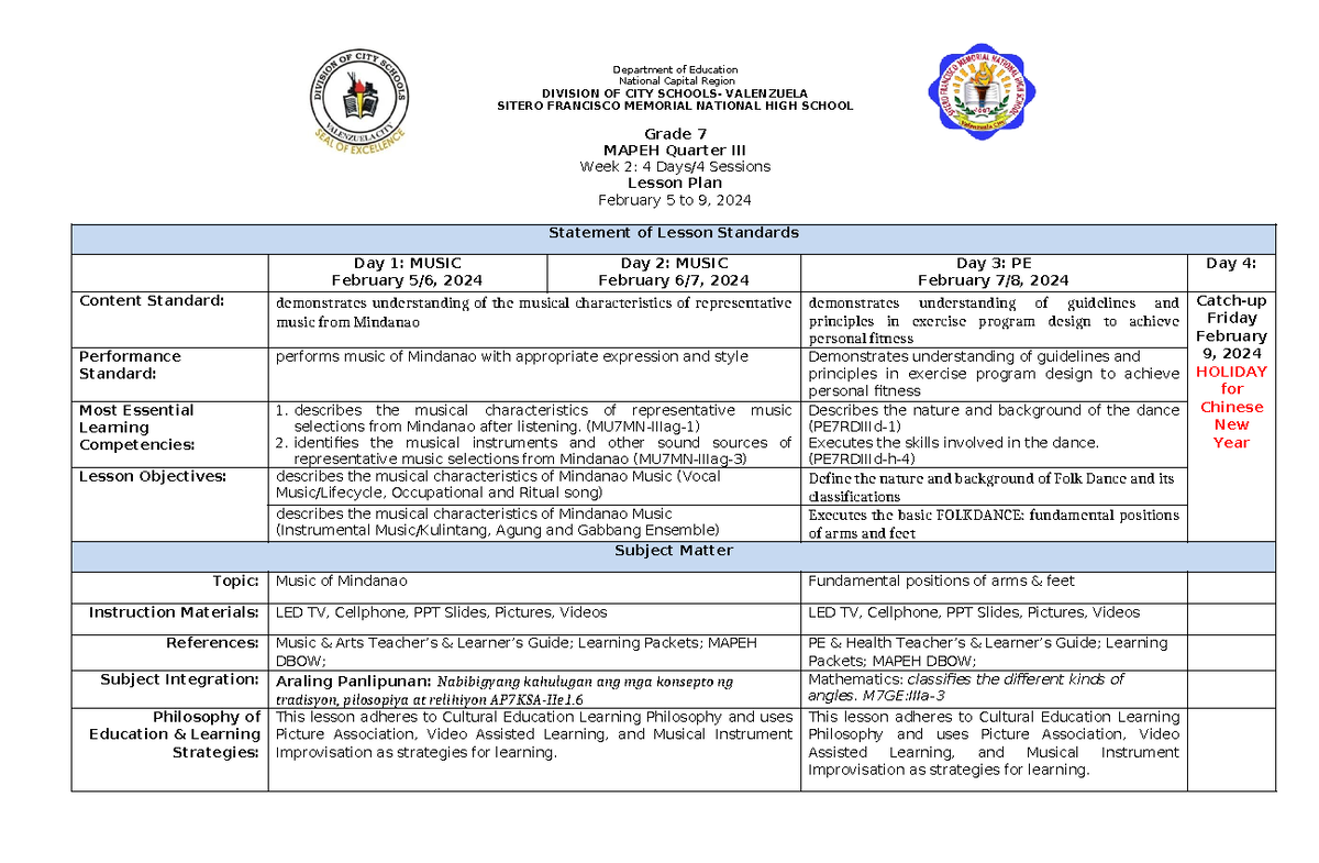 MRLP-3Q-W1-New-Template - Department of Education National Capital Region DIVISION OF CITY ...