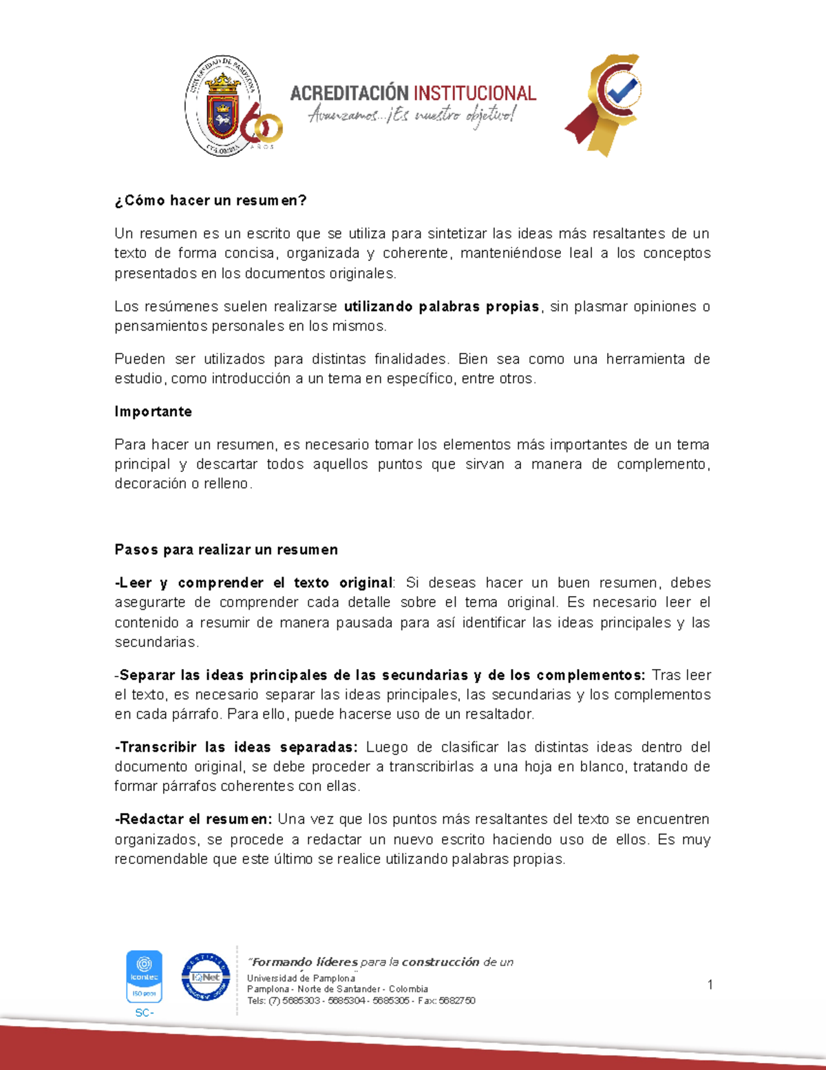 Paso a paso de un resumen - ¿Cómo hacer un resumen? Un resumen es un escrito que se utiliza para ...