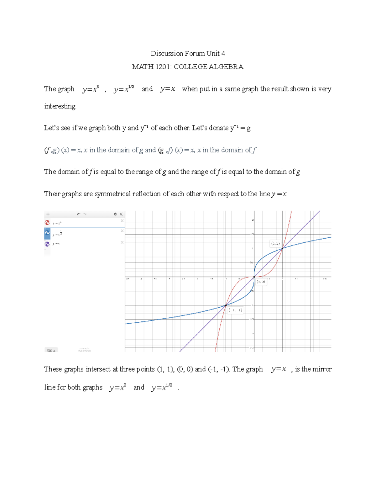 Discussion Forum Unit 4 (College Algebra) - Discussion Forum Unit 4 ...