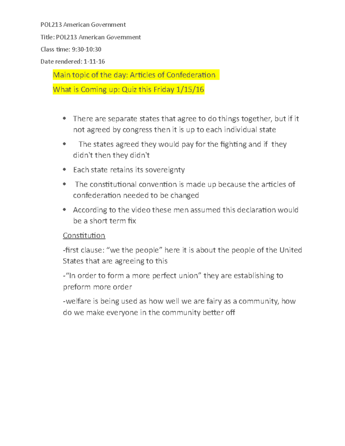 POL213 1:11:16 - POL213 American Government Title: POL213 American ...