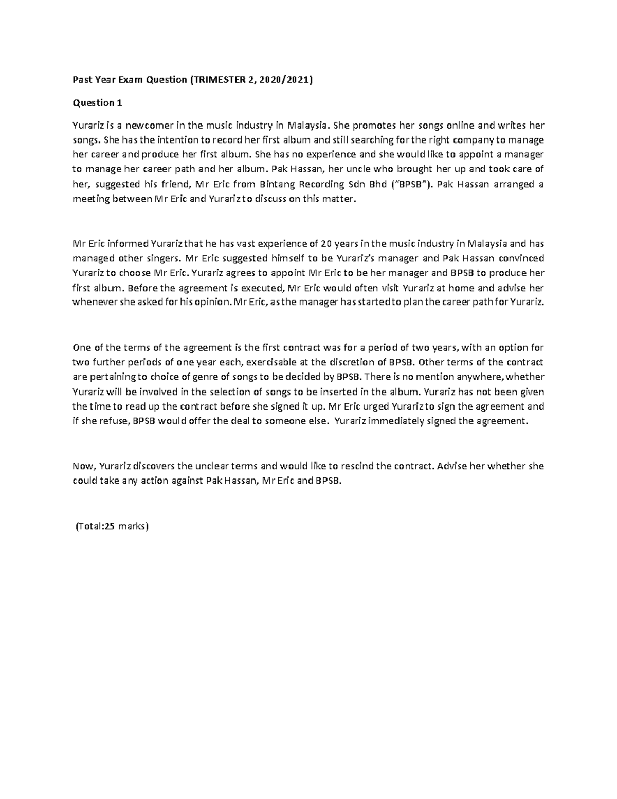 Tutorial 4 Week 5 - dfghjkl;' - Past Year Exam Question (TRIMESTER 2 ...