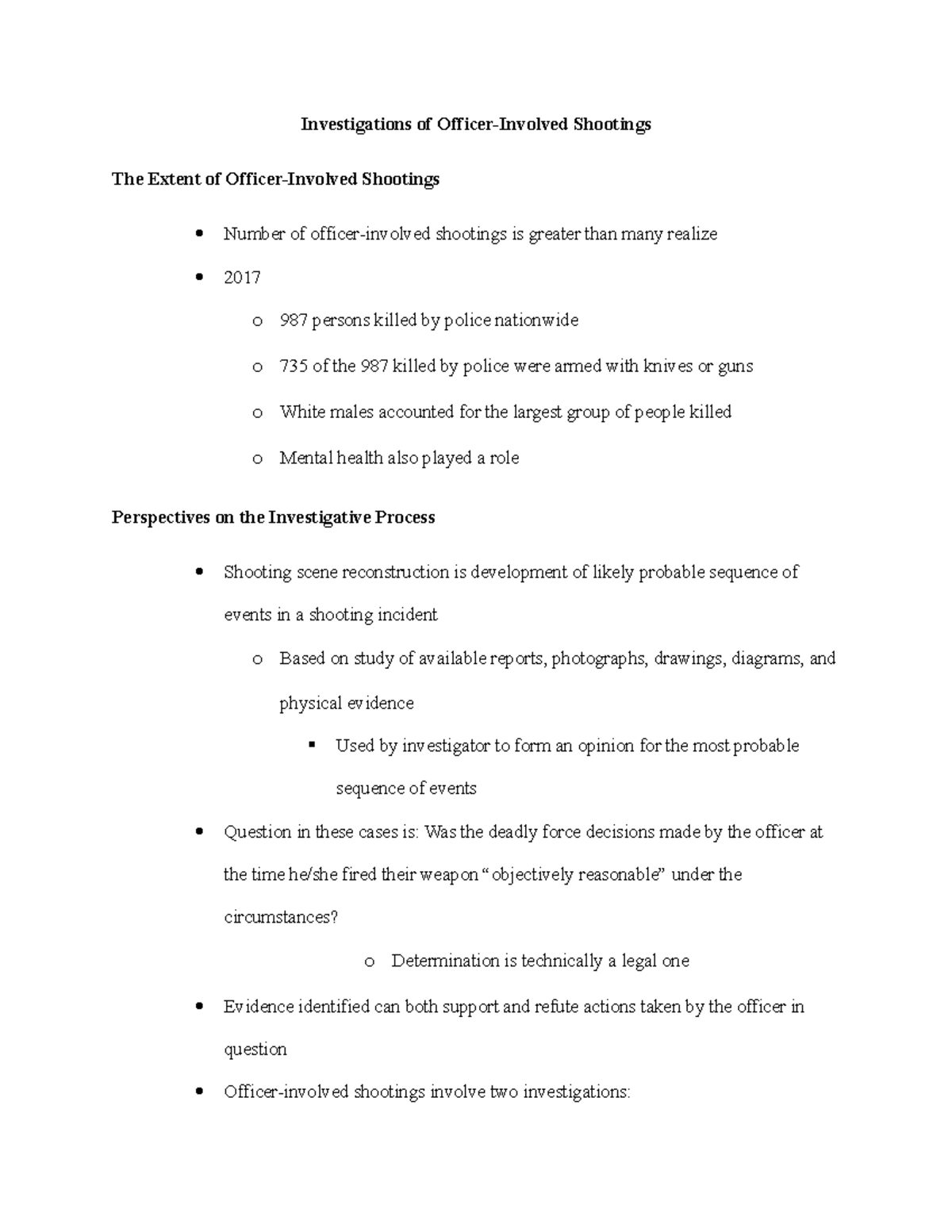 Investigations of Officer pt 1 - Investigations of Officer-Involved ...